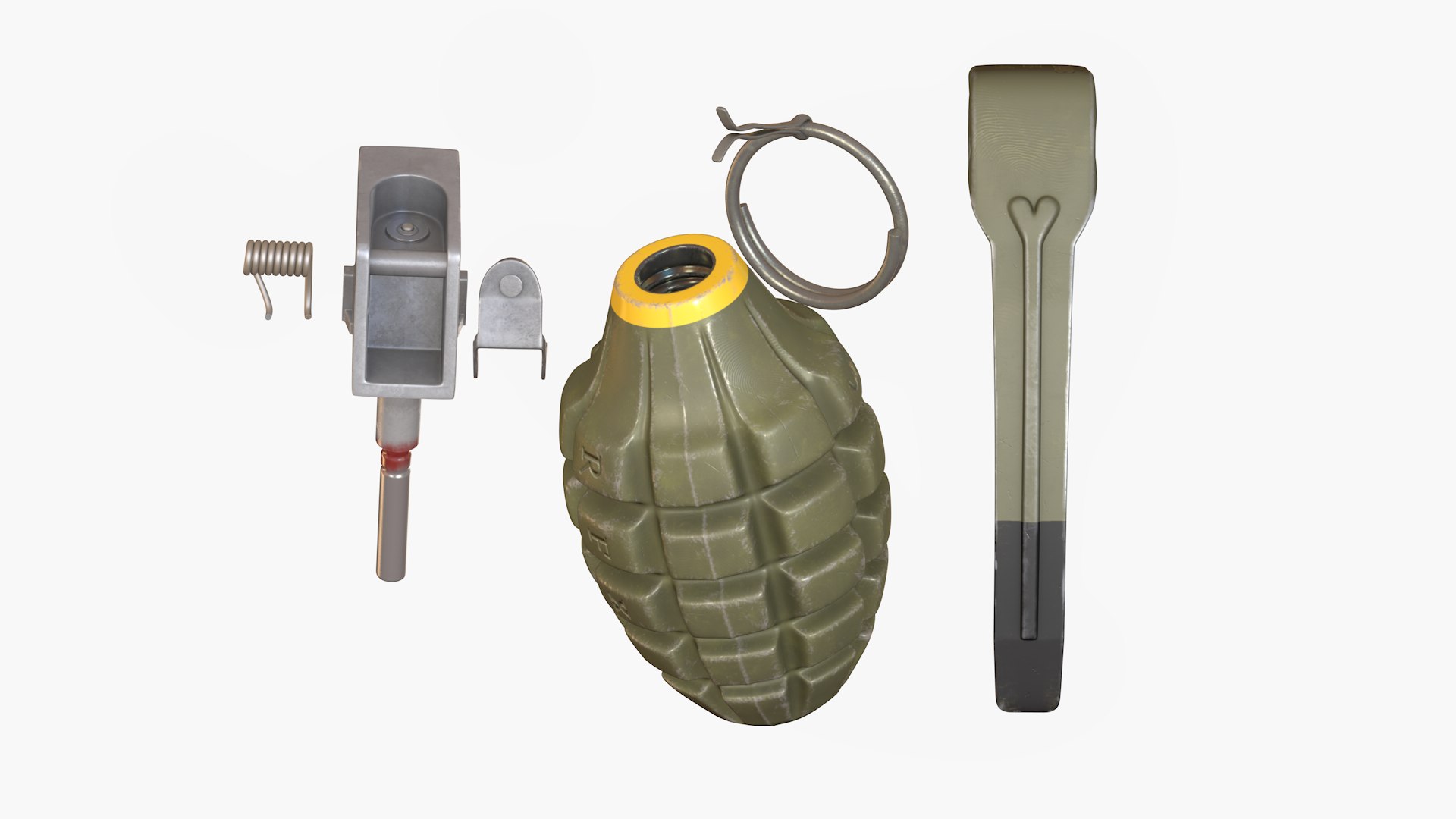 American Mk2 Fragmentation Hand 3D Model - TurboSquid 1448158