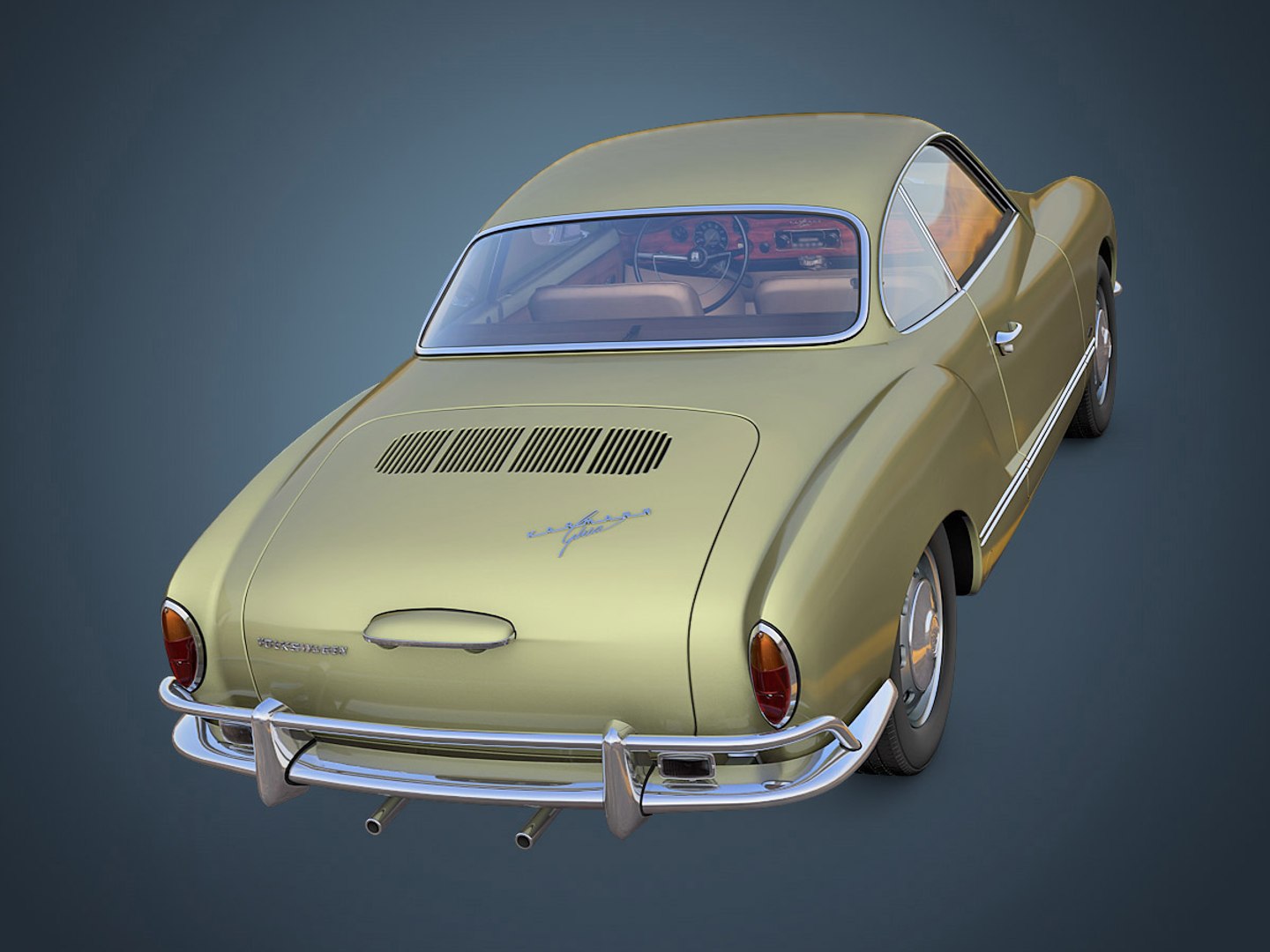3d Volkswagen Karmann Ghia Model