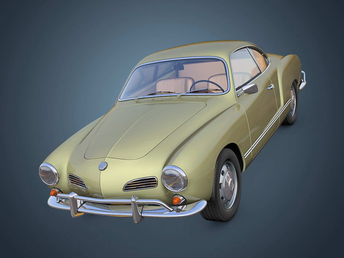 3d Volkswagen Karmann Ghia Model
