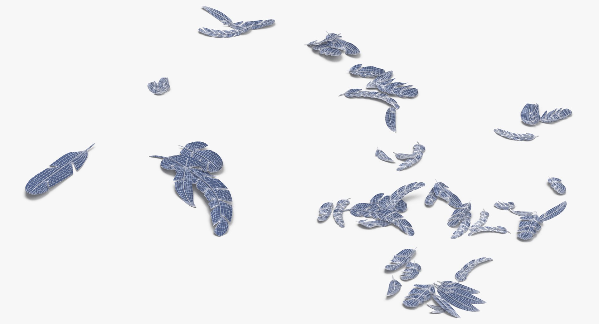 Scattered Feathers 3D - TurboSquid 1389788