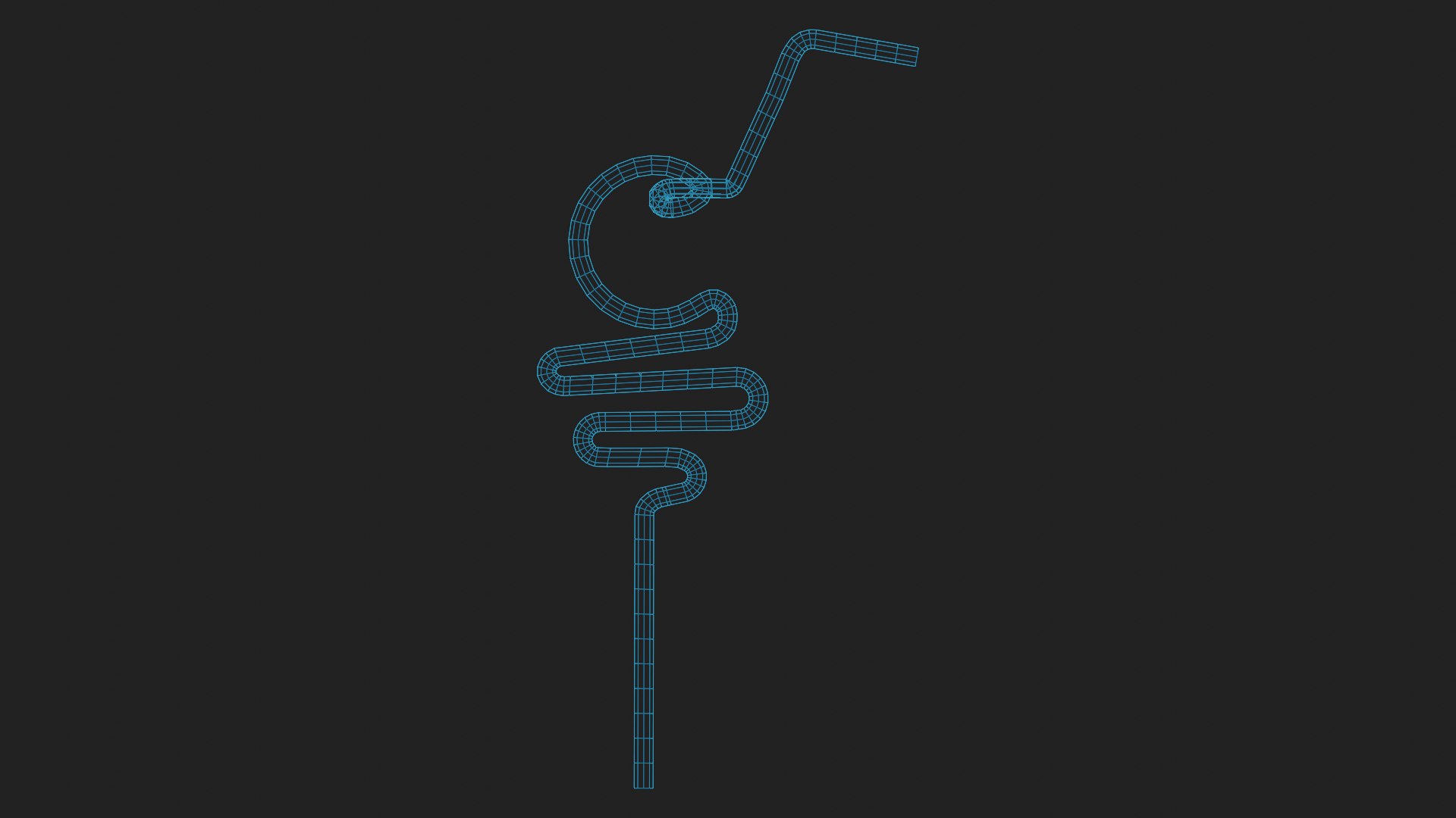 3D Crazy Straw Letter C - TurboSquid 1801248