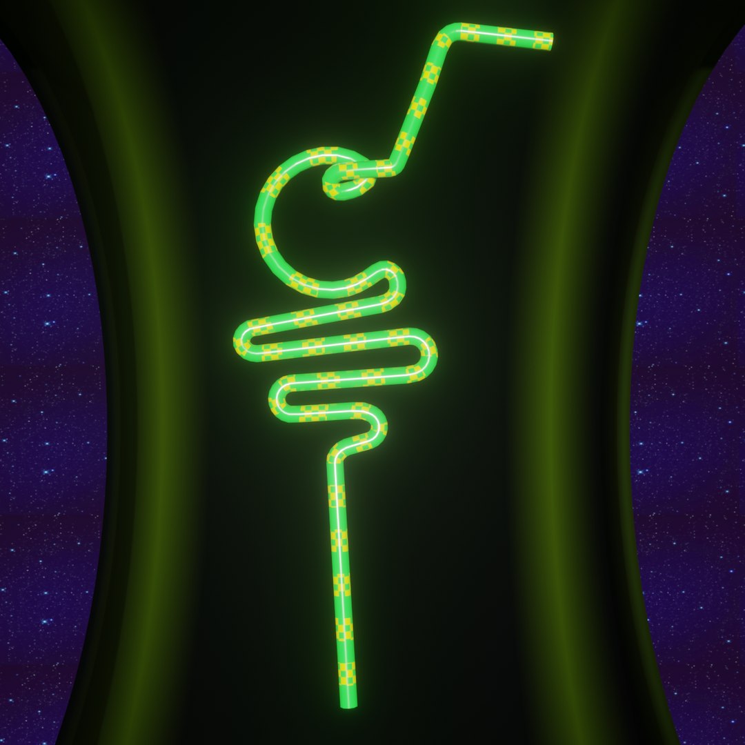 3D Crazy Straw Letter C - TurboSquid 1801248