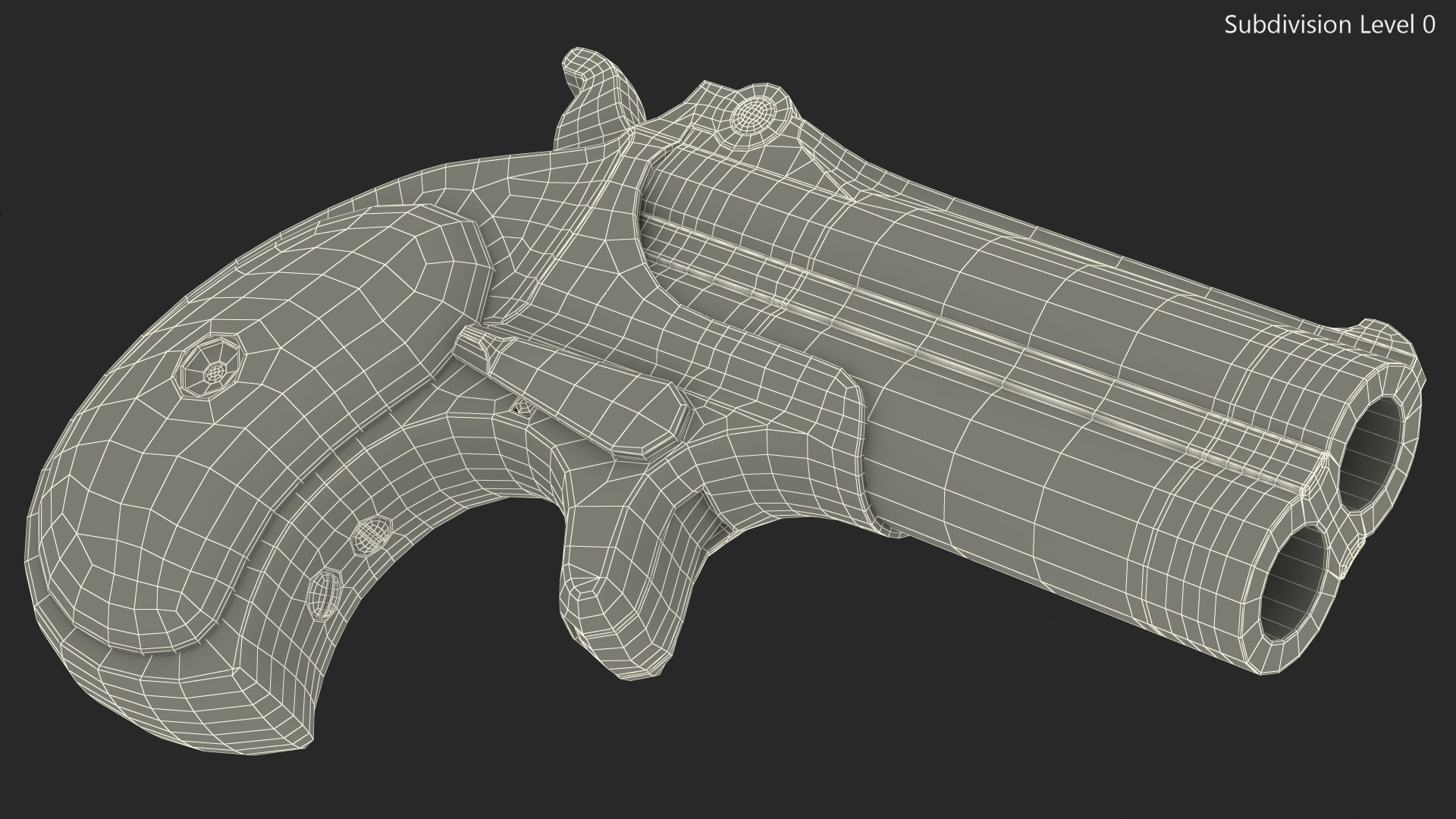 3D Remington Gun Model 95 Derringer - TurboSquid 1971802