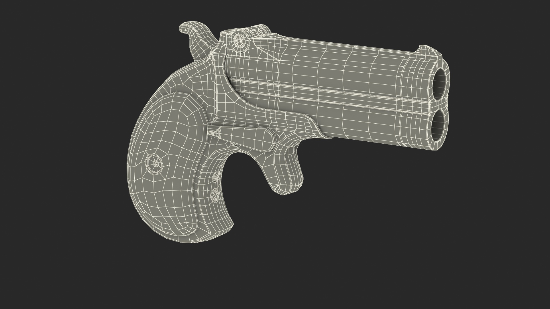 3D Remington Gun Model 95 Derringer - TurboSquid 1971802