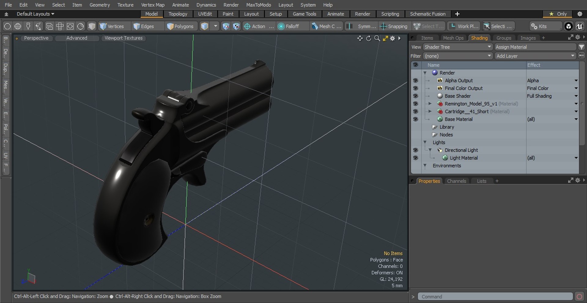 3D Remington Gun Model 95 Derringer - TurboSquid 1971802