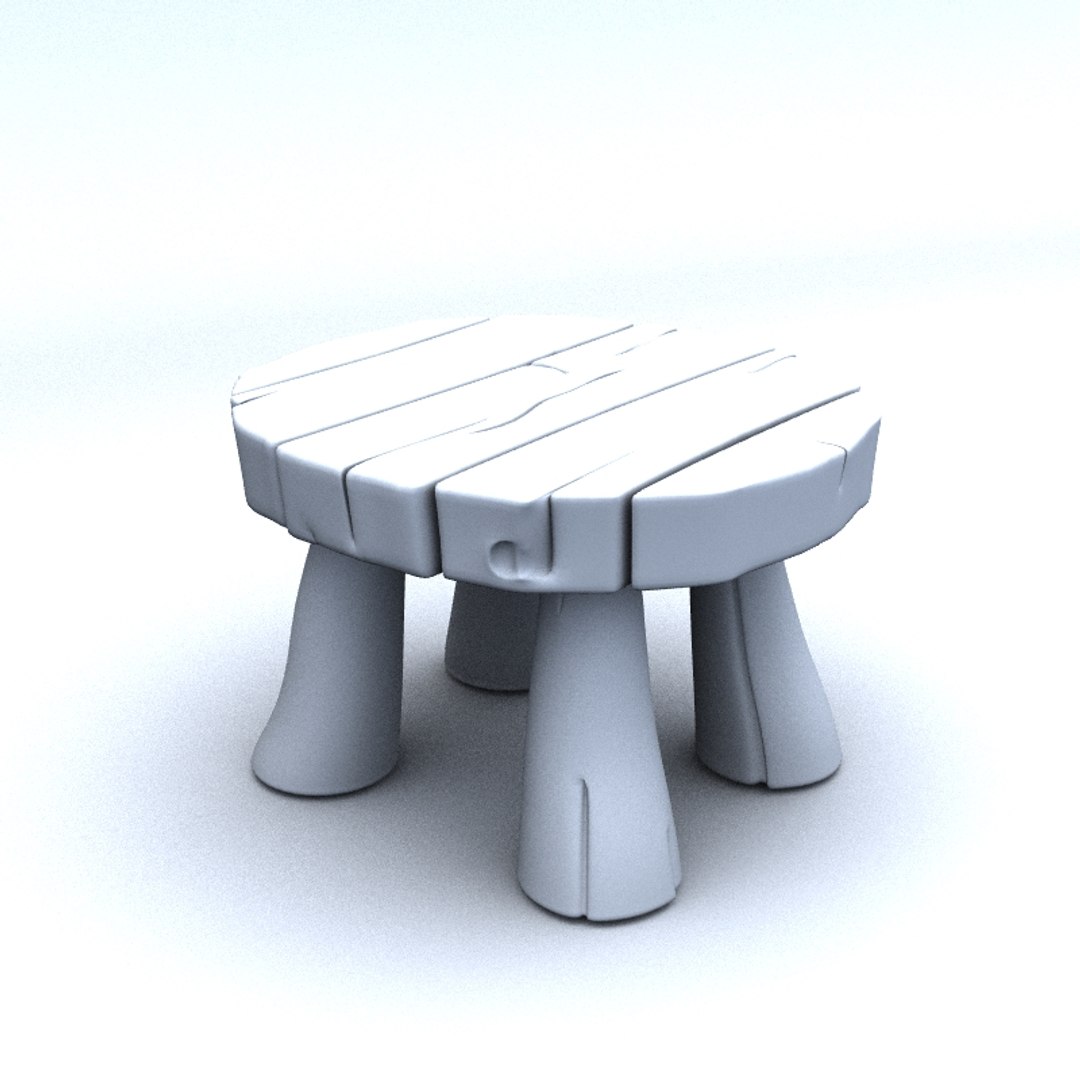 Cartoon Table 3d Model