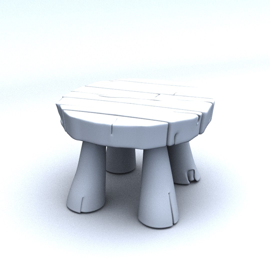 Cartoon Table 3d Model