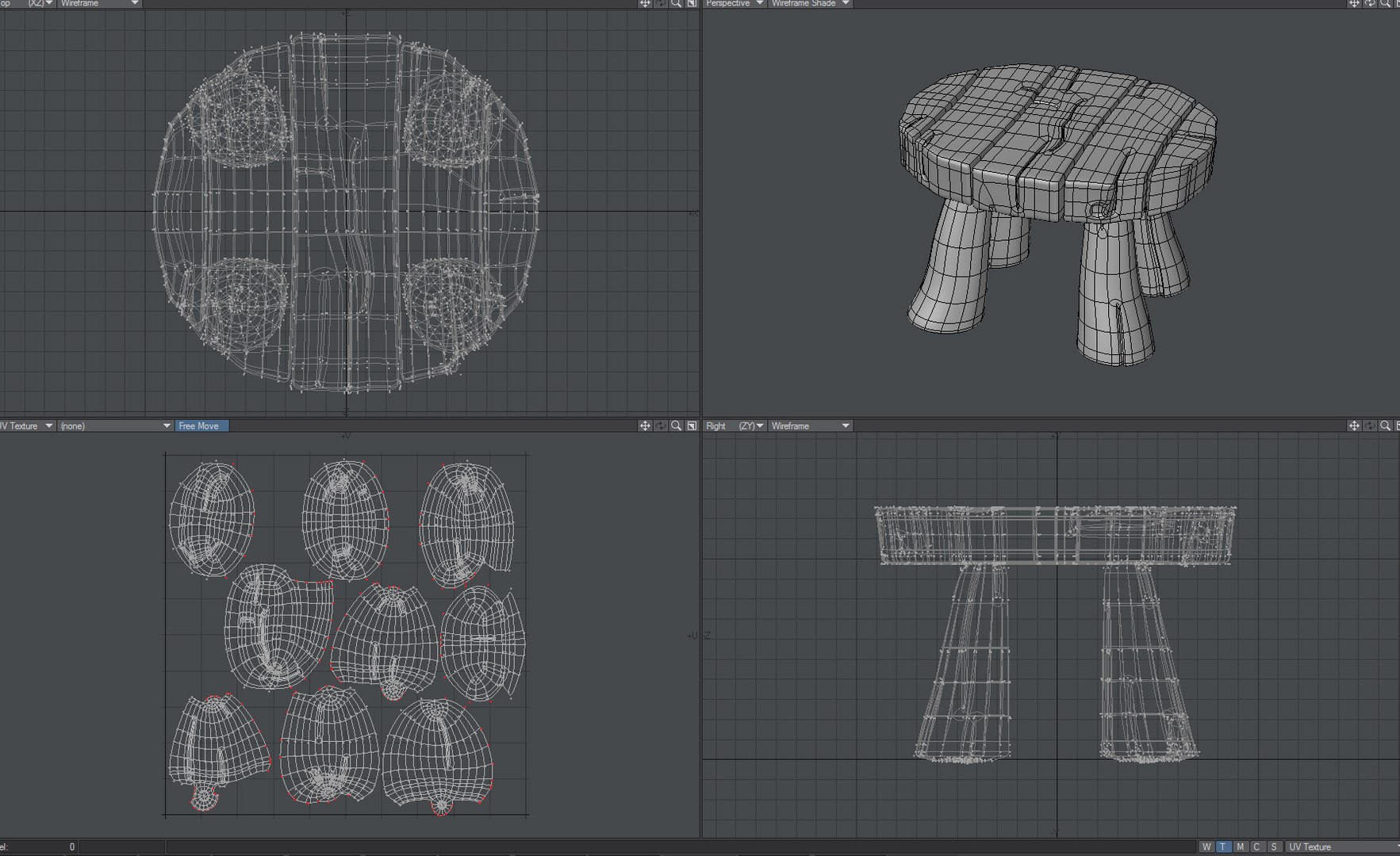 Cartoon Table 3d Model