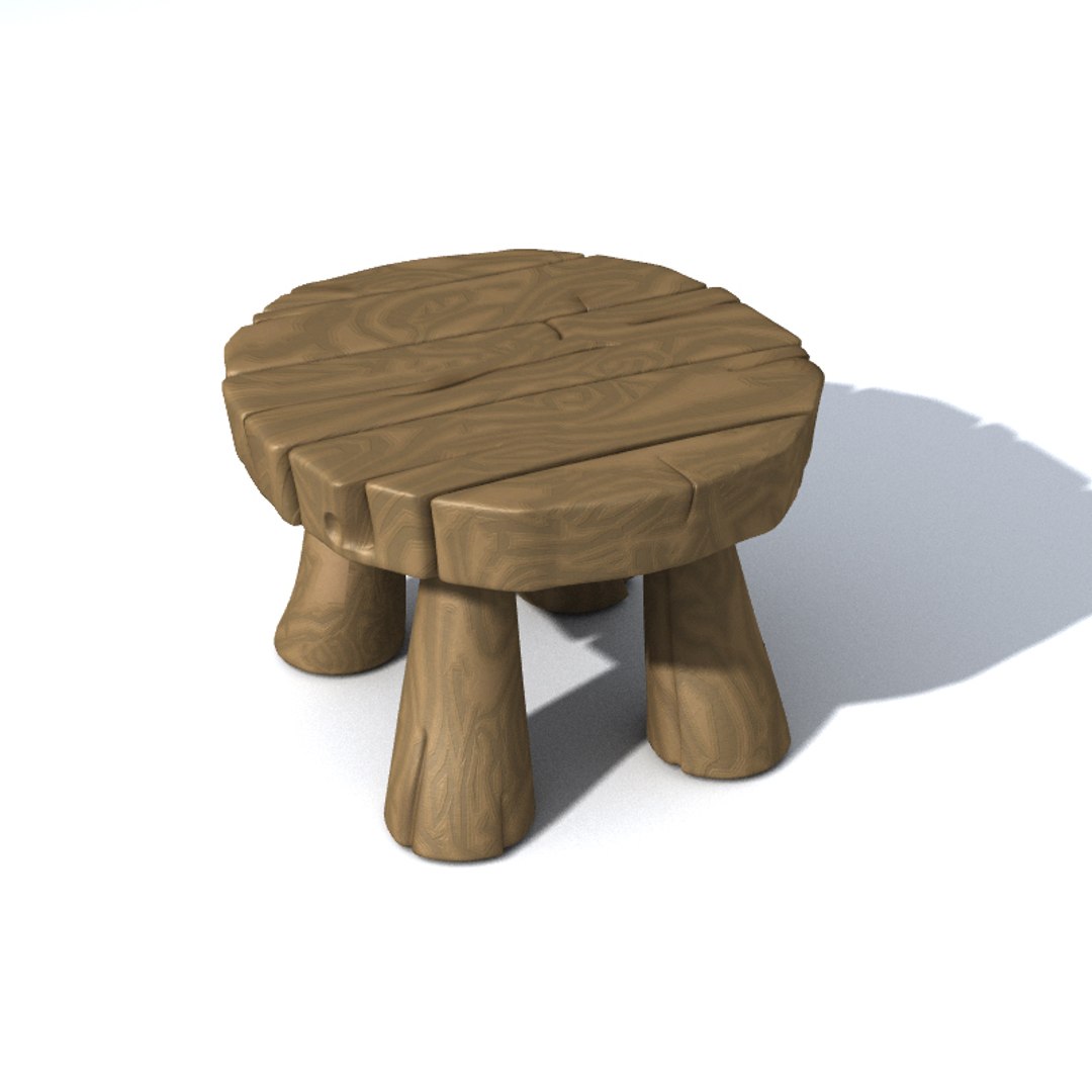 Cartoon Table 3d Model