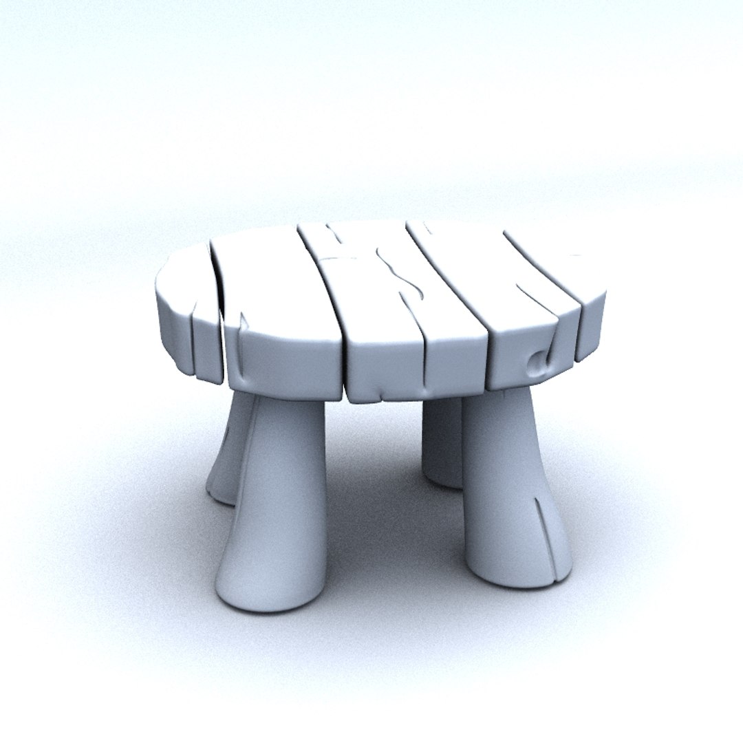 Cartoon Table 3d Model