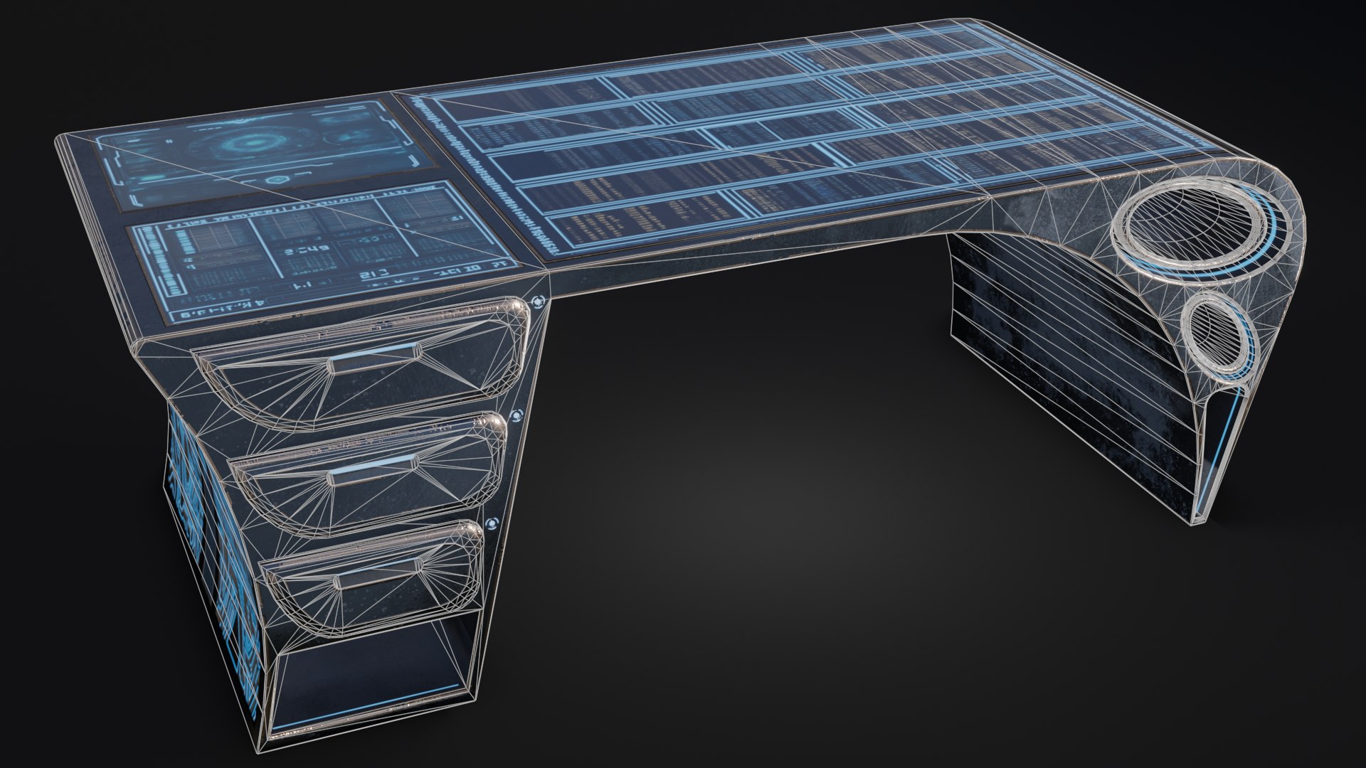 3D Cyber Table - TurboSquid 2138272