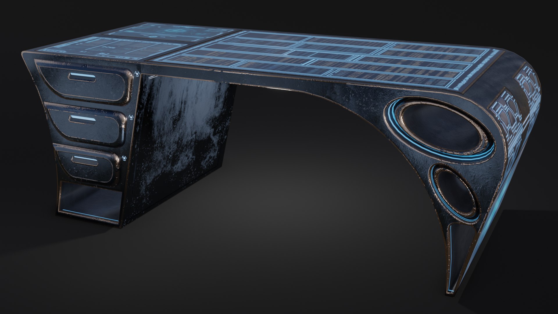 3D Cyber Table - TurboSquid 2138272