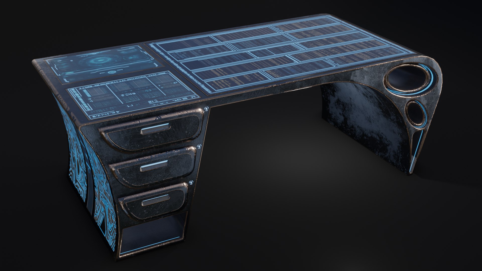 3D Cyber Table - TurboSquid 2138272