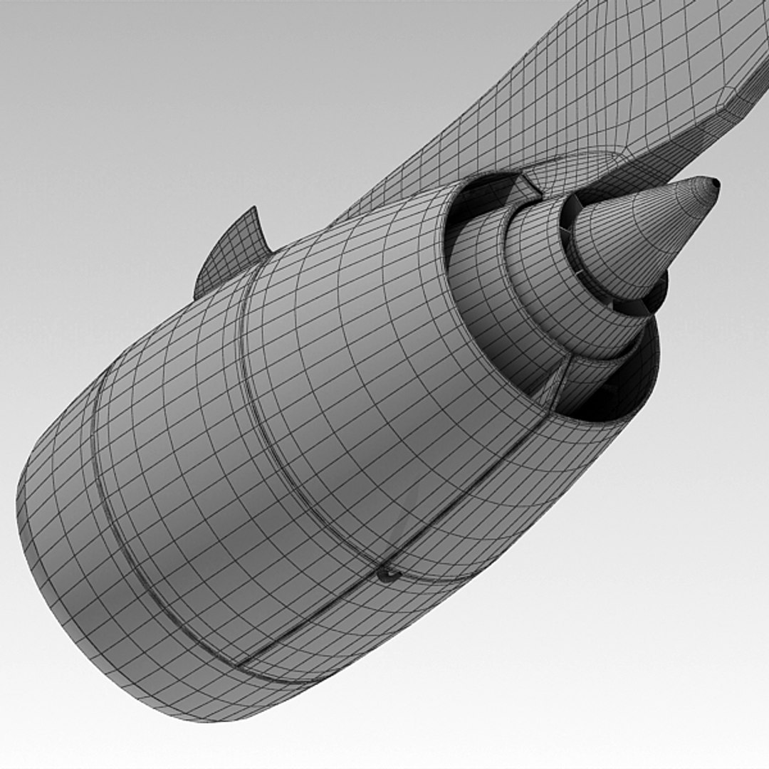 3d Model Gp 7200 Jet Engine