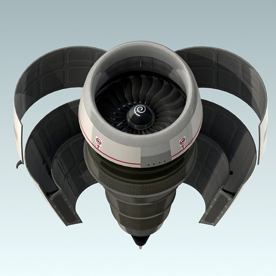 3d Model Gp 7200 Jet Engine