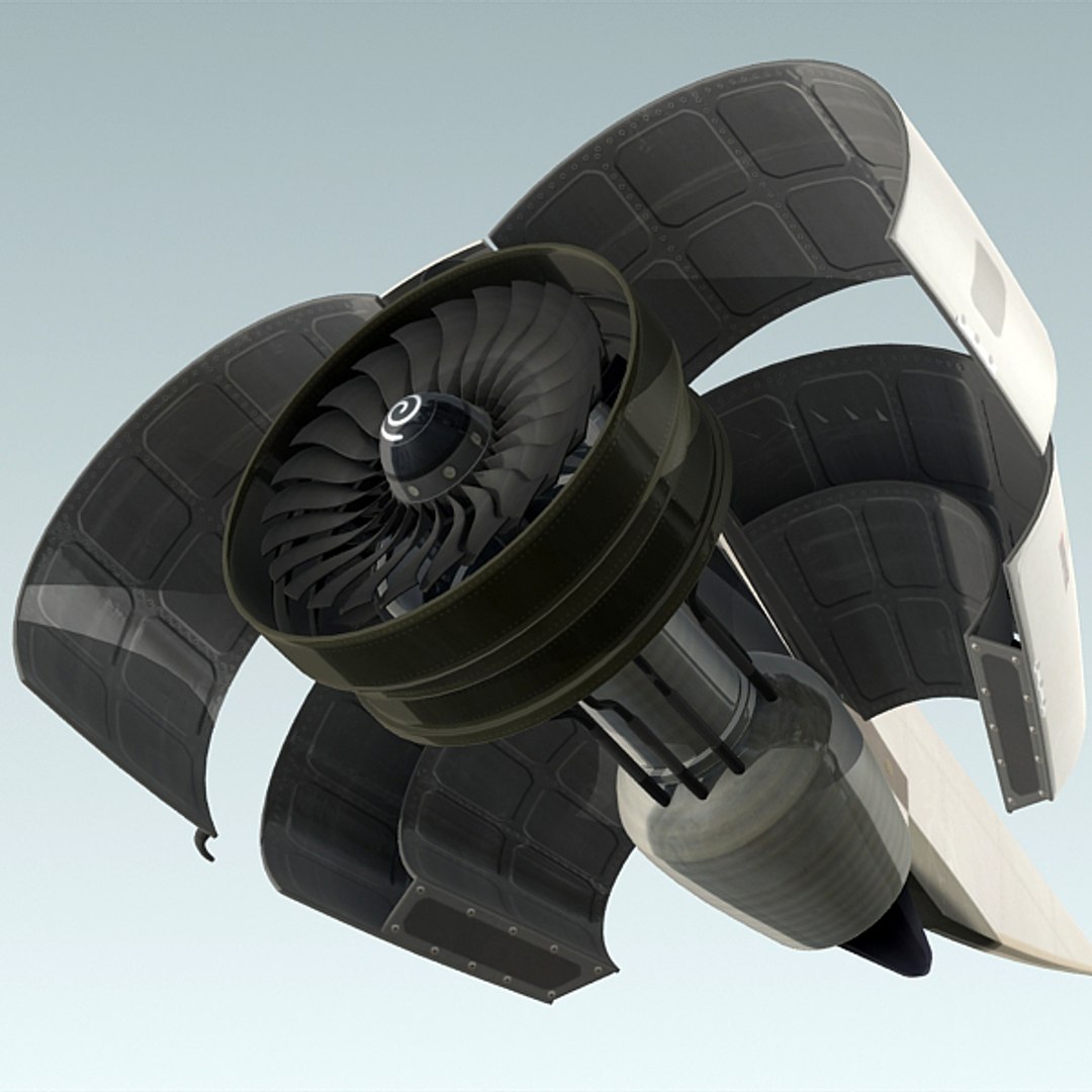3d Model Gp 7200 Jet Engine