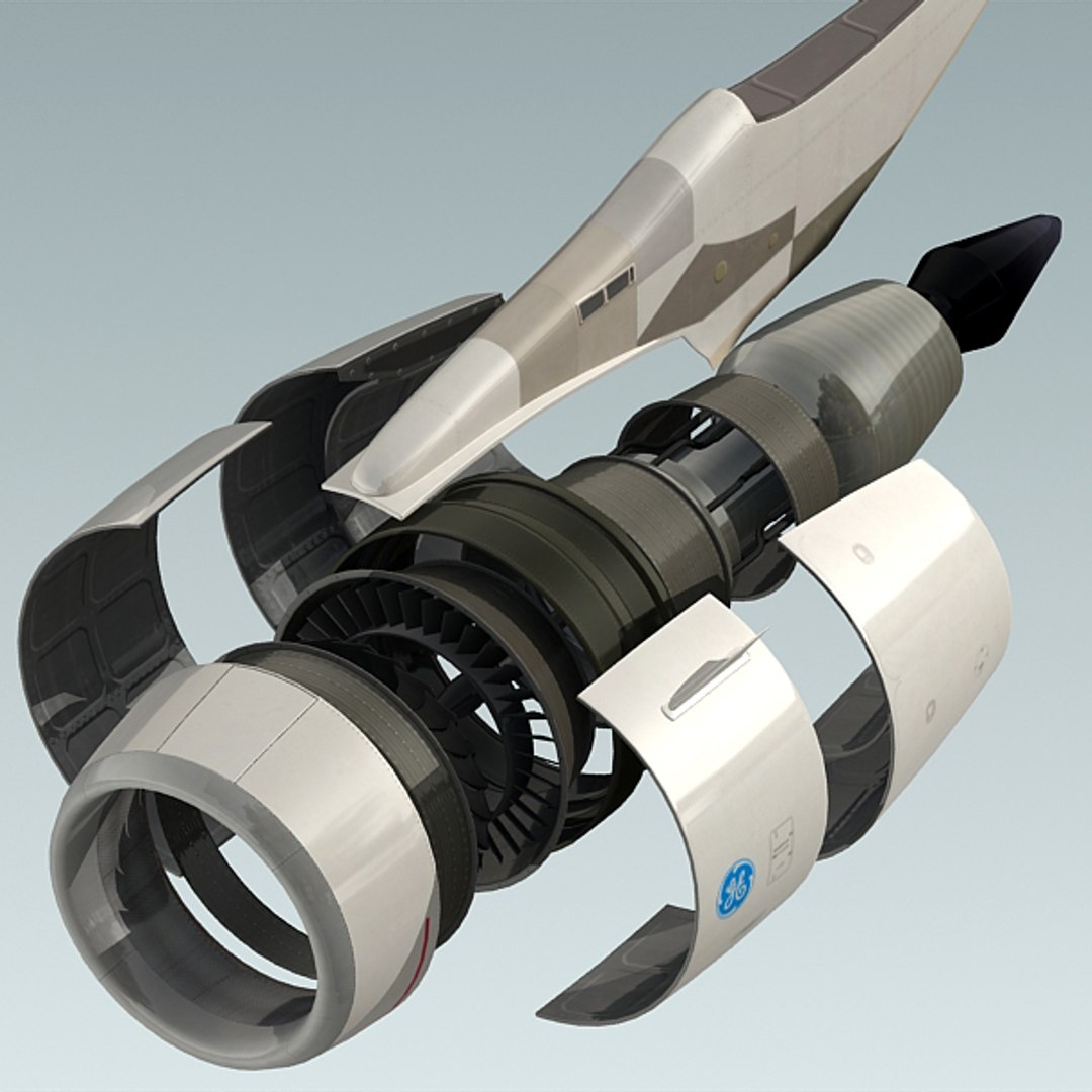 3d Model Gp 7200 Jet Engine