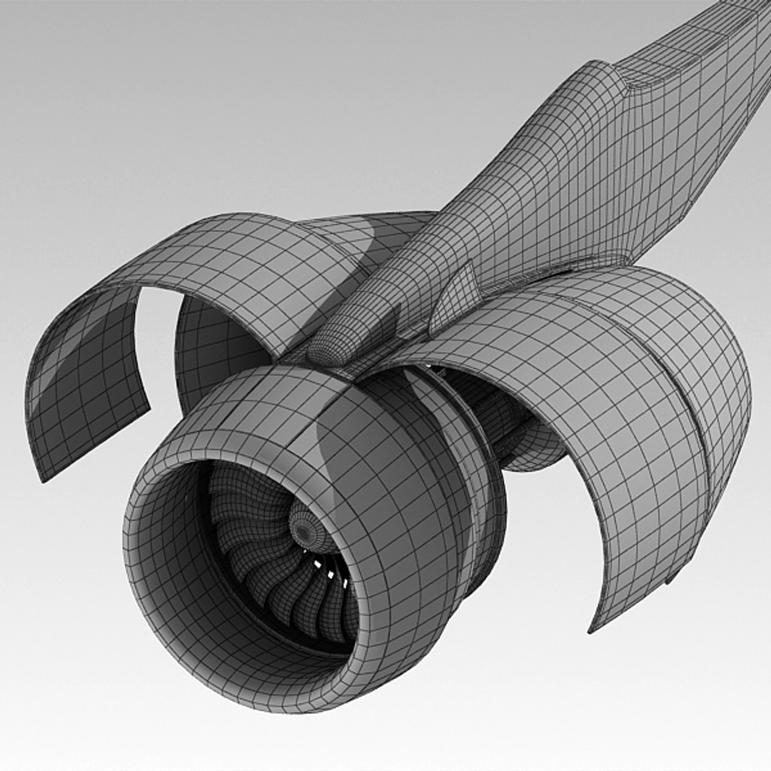 3d Model Gp 7200 Jet Engine