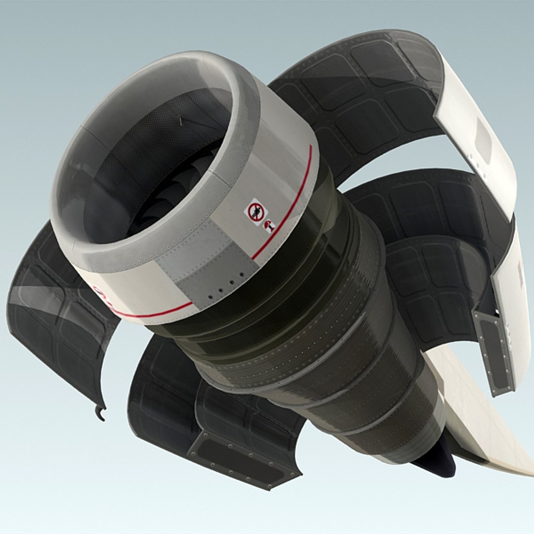 3d Model Gp 7200 Jet Engine