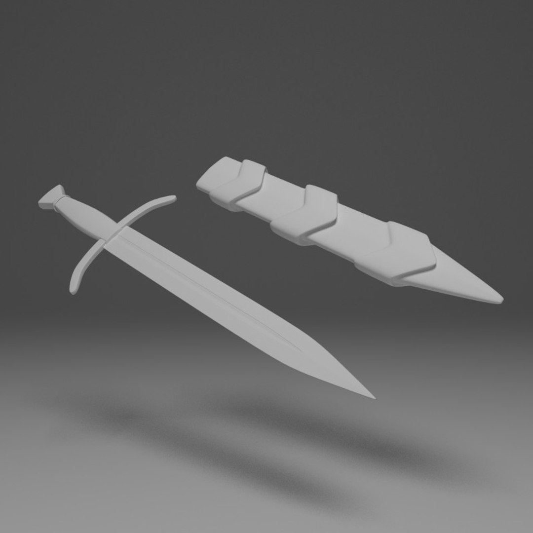 medieval dagger 3d model