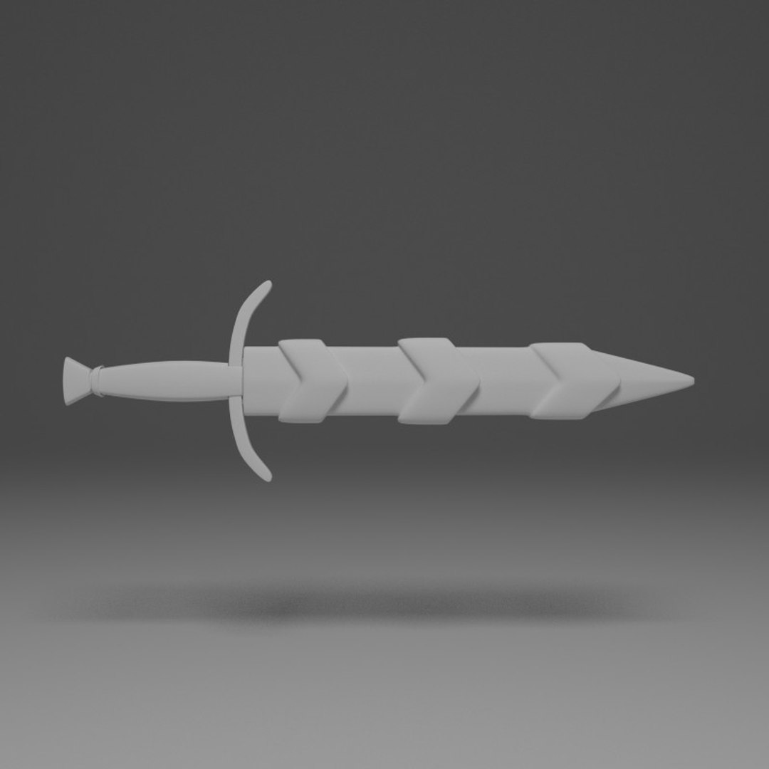 medieval dagger 3d model