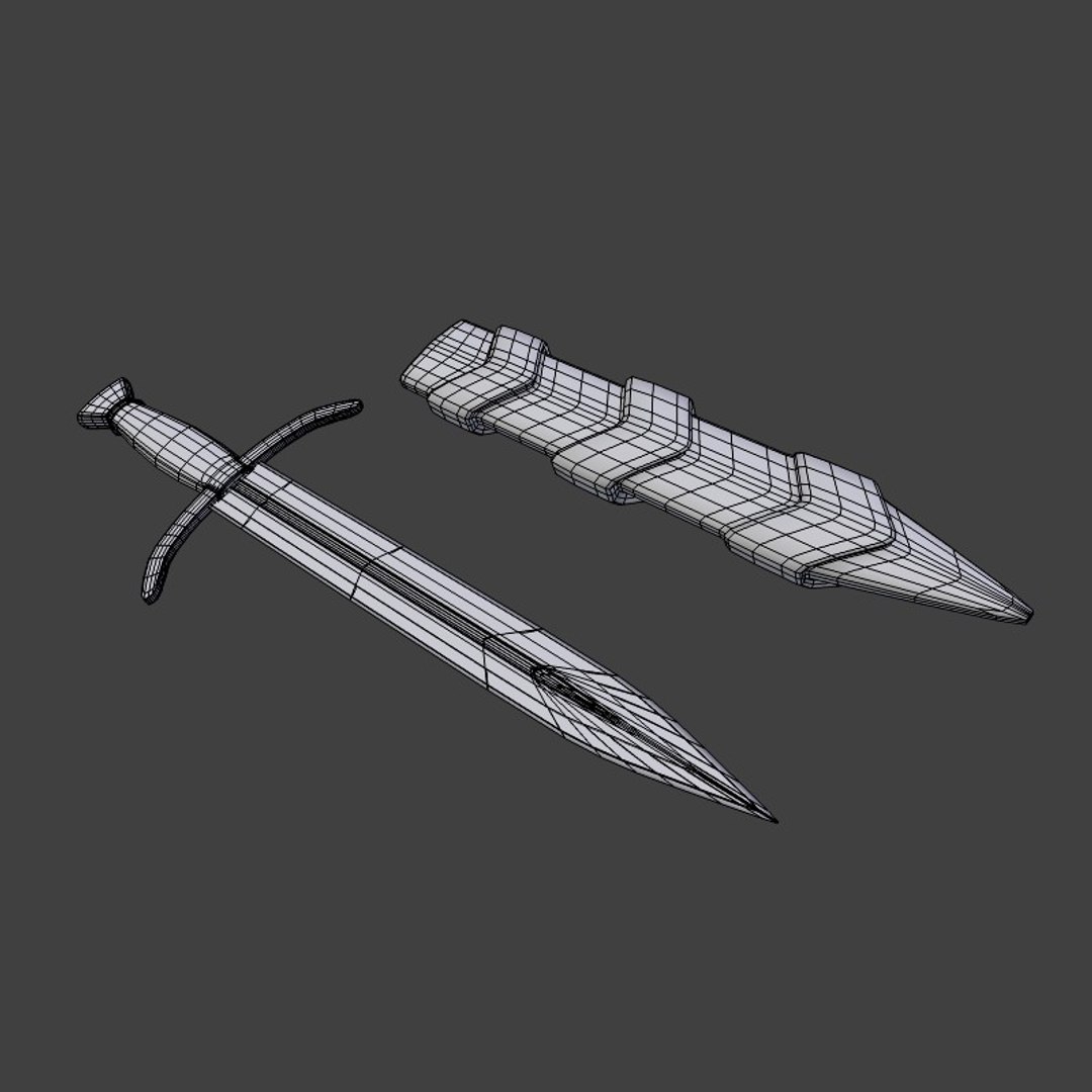 medieval dagger 3d model