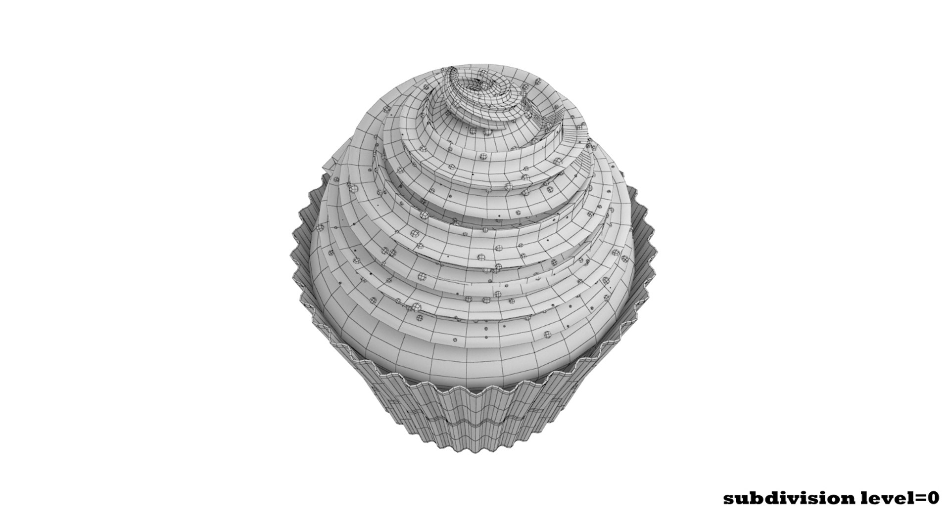 Cupcakes modeled 3D - TurboSquid 1311322