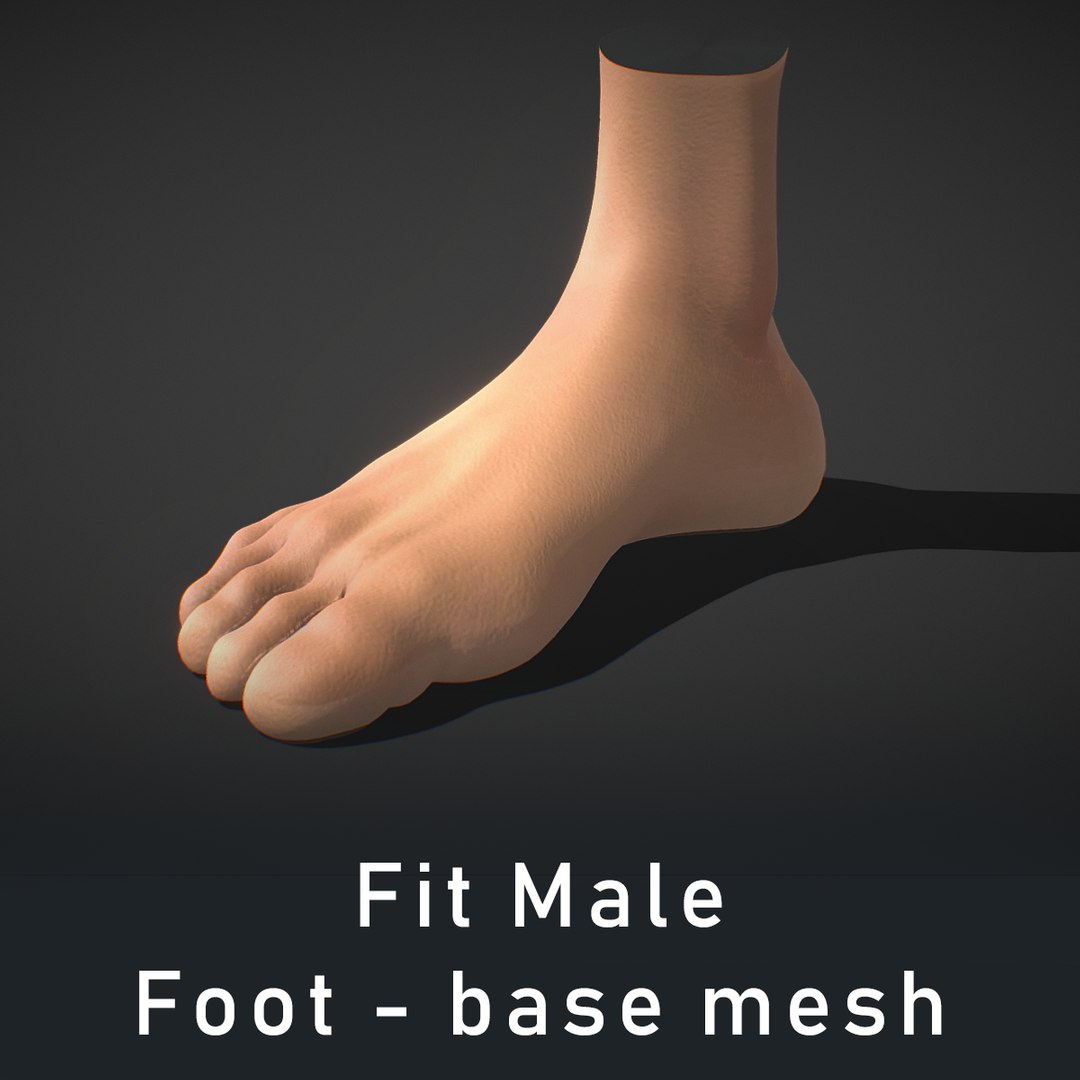 Fit Male Anatomy - Foot Base Mesh 3D - TurboSquid 1843583