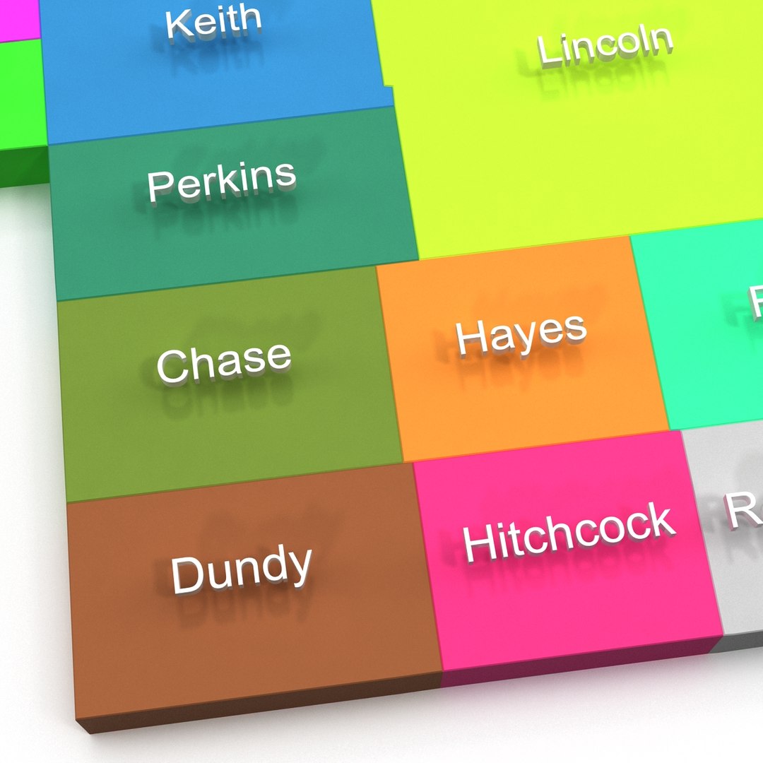 3d Model Nebraska Counties
