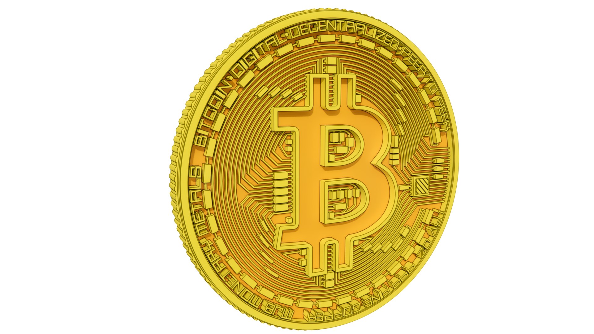 3D Bitcoin Logo 3D Wall Art Ornamental Cryptocurrency Decoration 1 ...