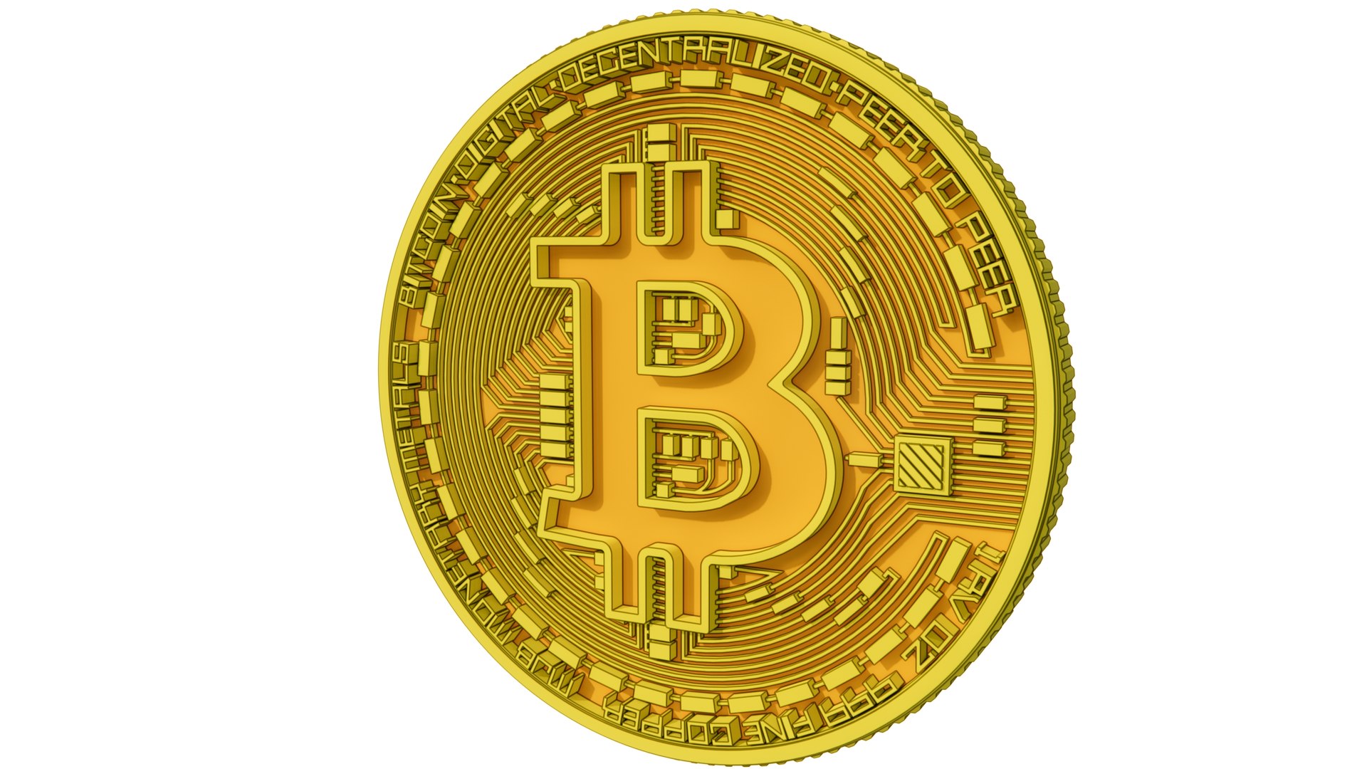 3D Bitcoin Logo 3D Wall Art Ornamental Cryptocurrency Decoration 1 ...