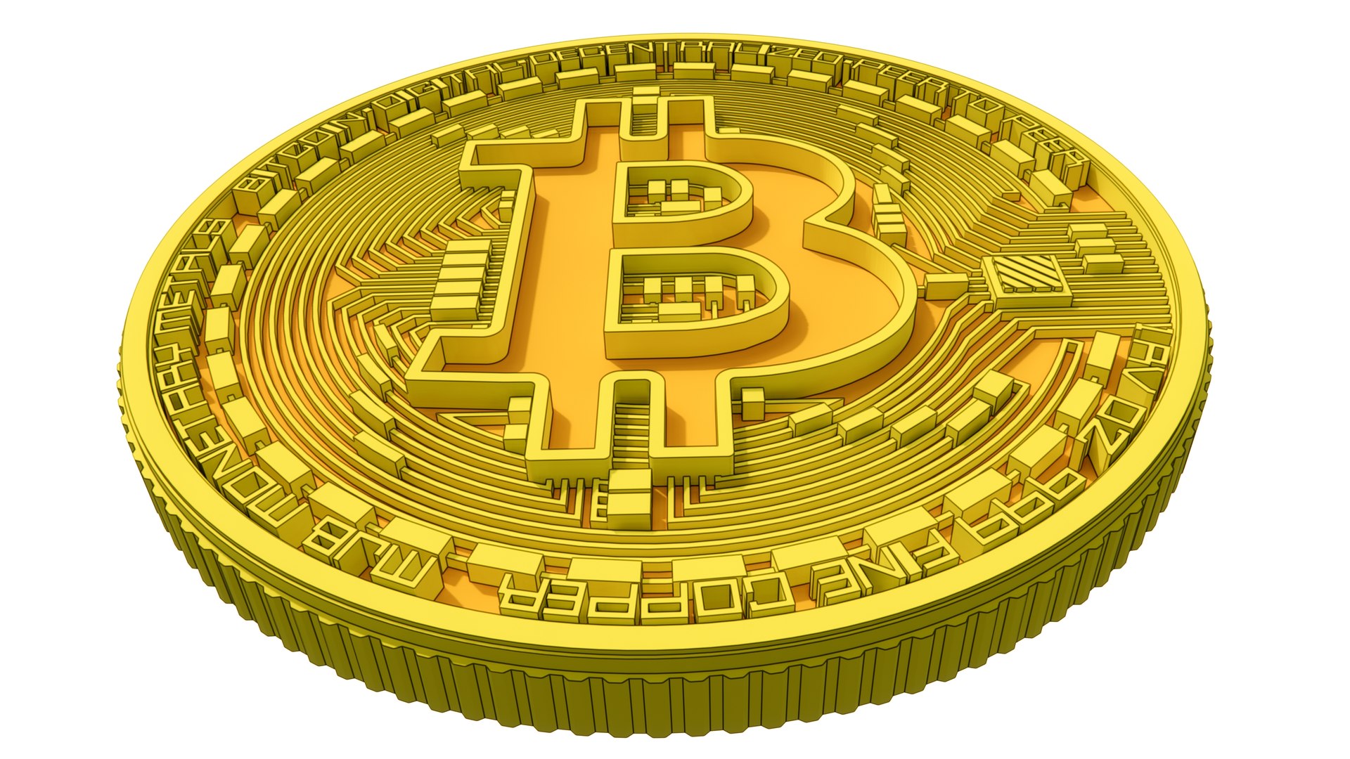 3D Bitcoin Logo 3D Wall Art Ornamental Cryptocurrency Decoration 1 ...