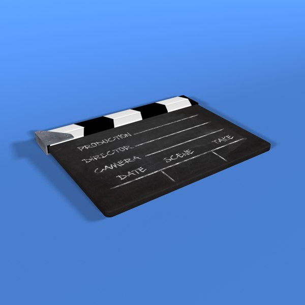 film clapper 3d model