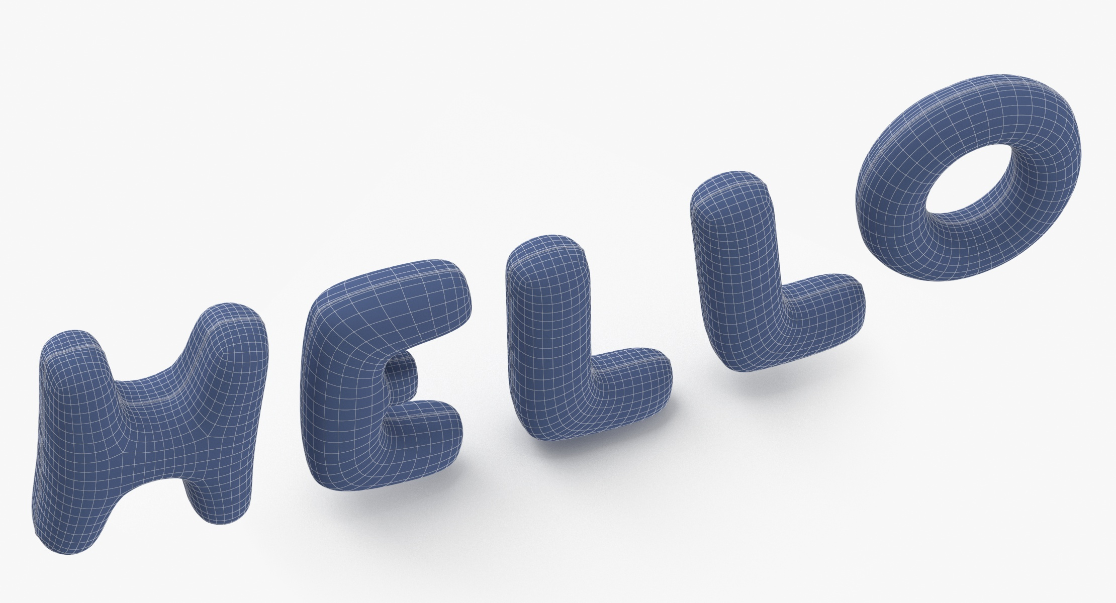 3D Foil Baloon Words Hello Silver - TurboSquid 1740090