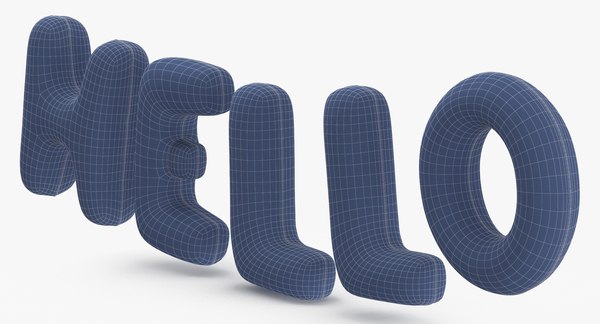 3D Foil Baloon Words Hello Silver - TurboSquid 1740090