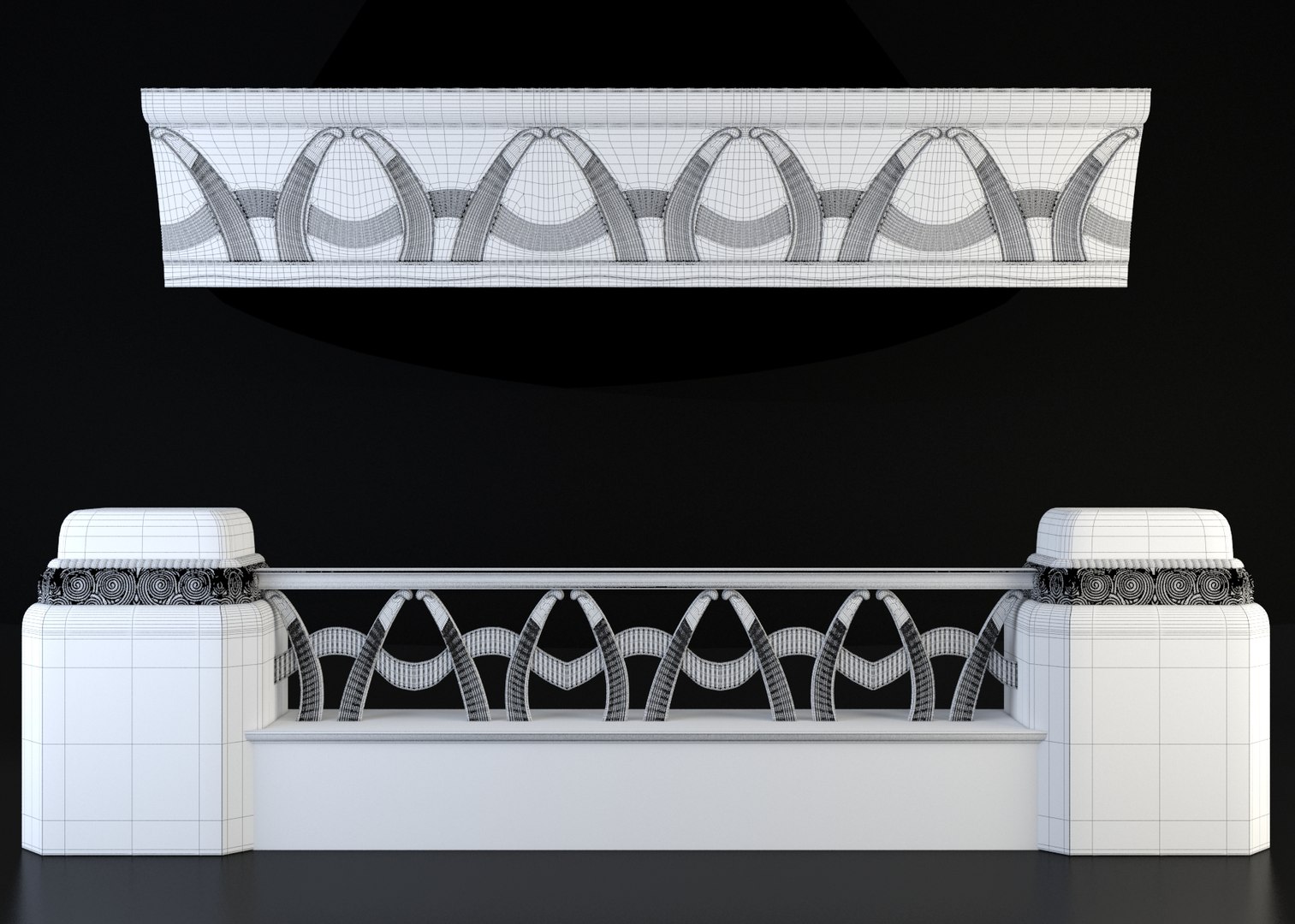 Balustrade Light 3d Max