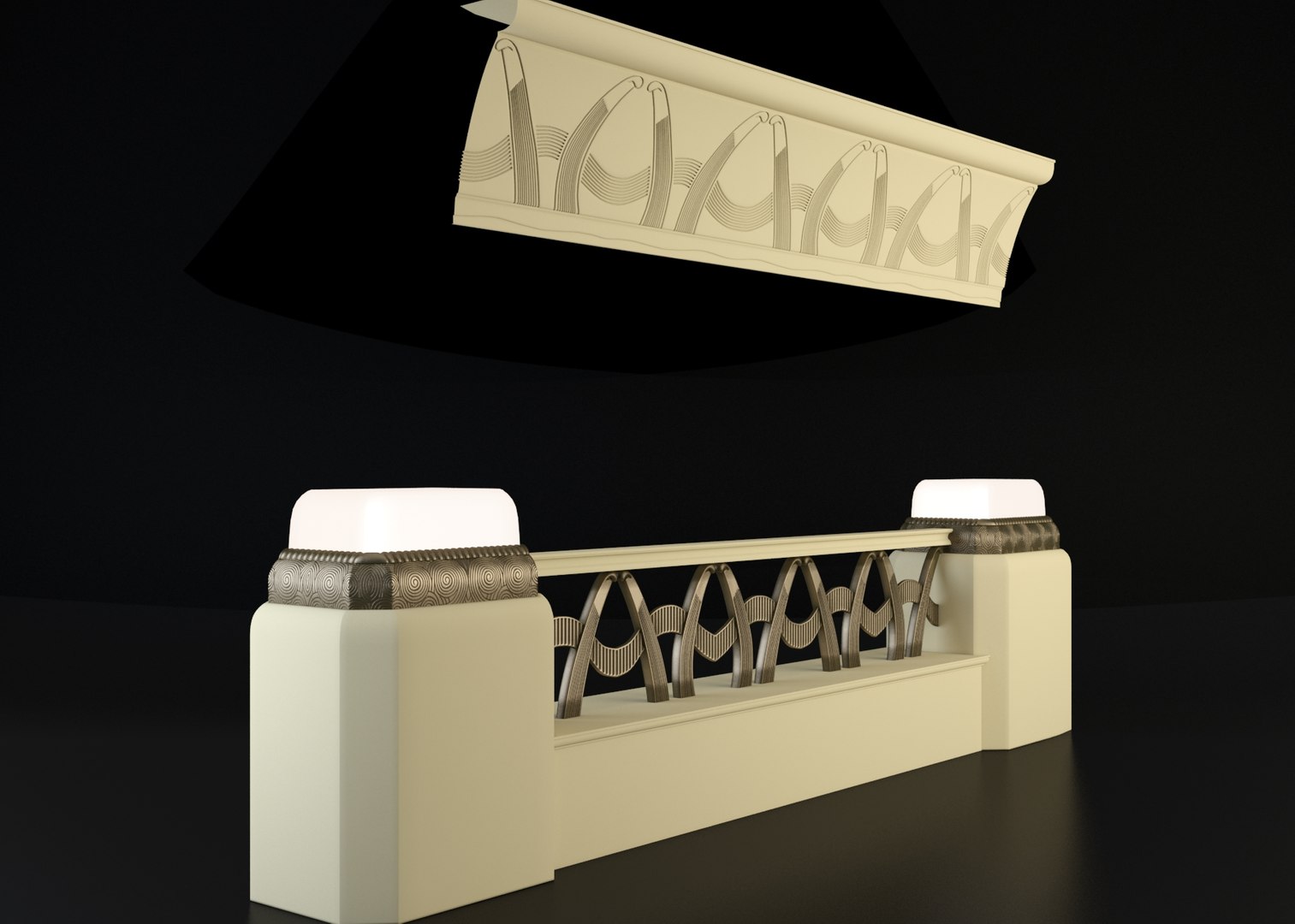 Balustrade Light 3d Max