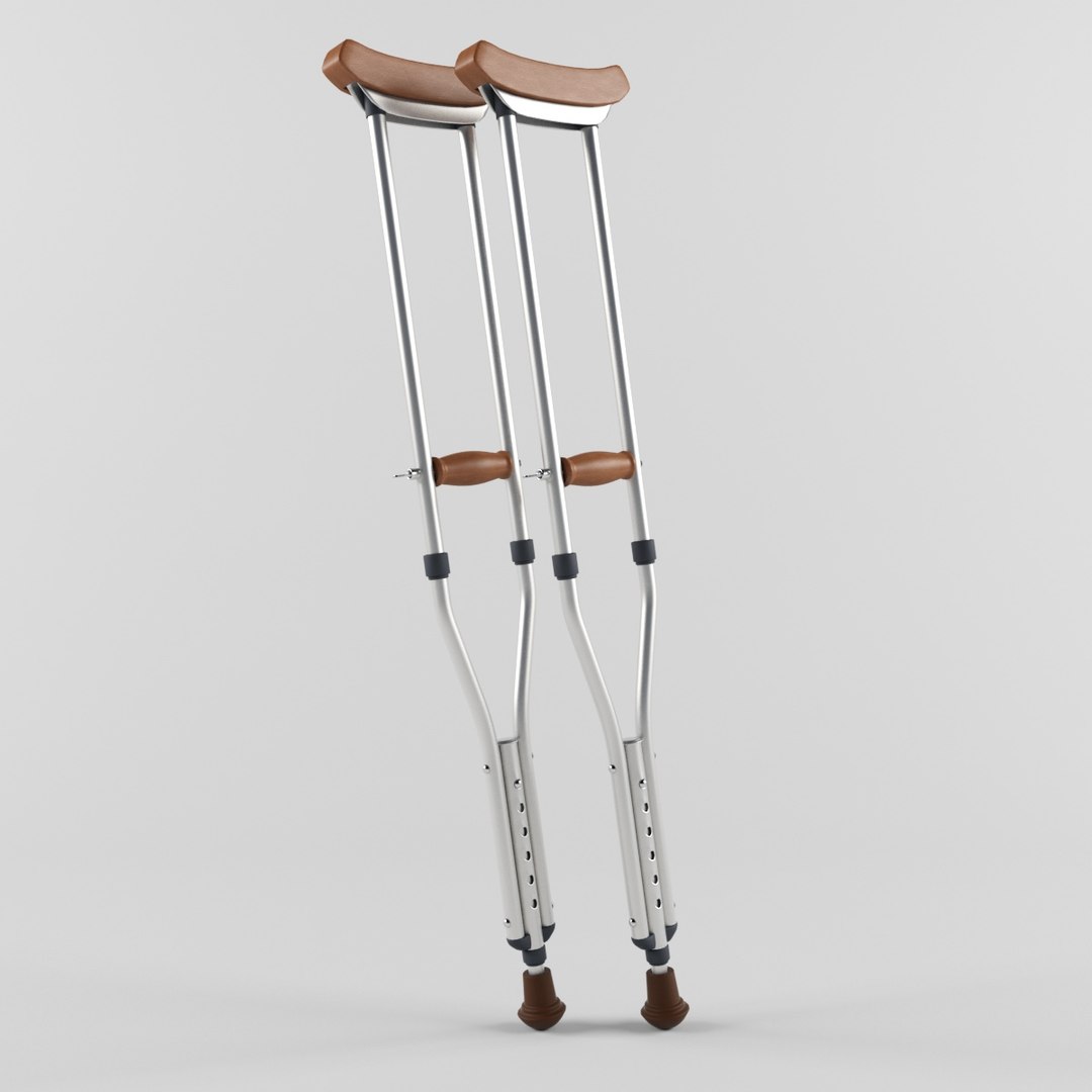 crutches 3d model
