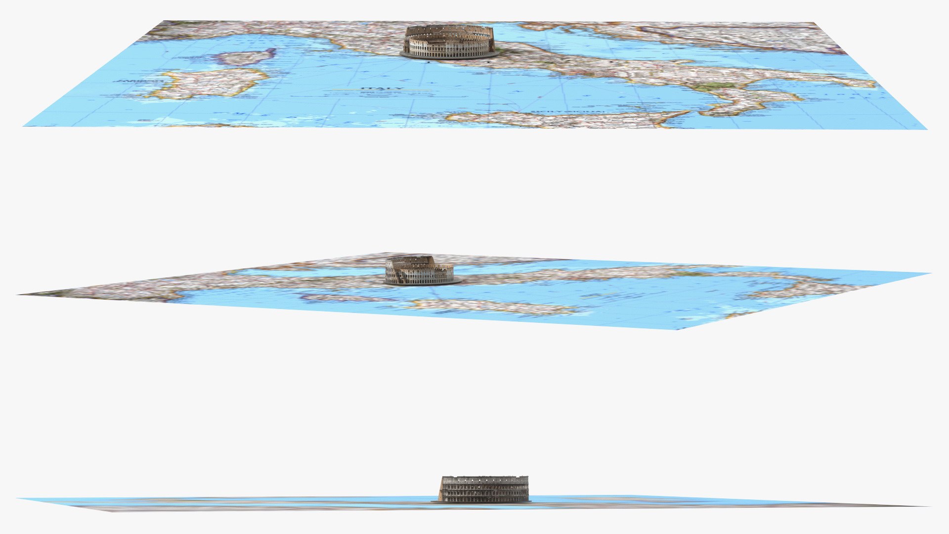 3D Monuments with Maps Collection model - TurboSquid 1919909