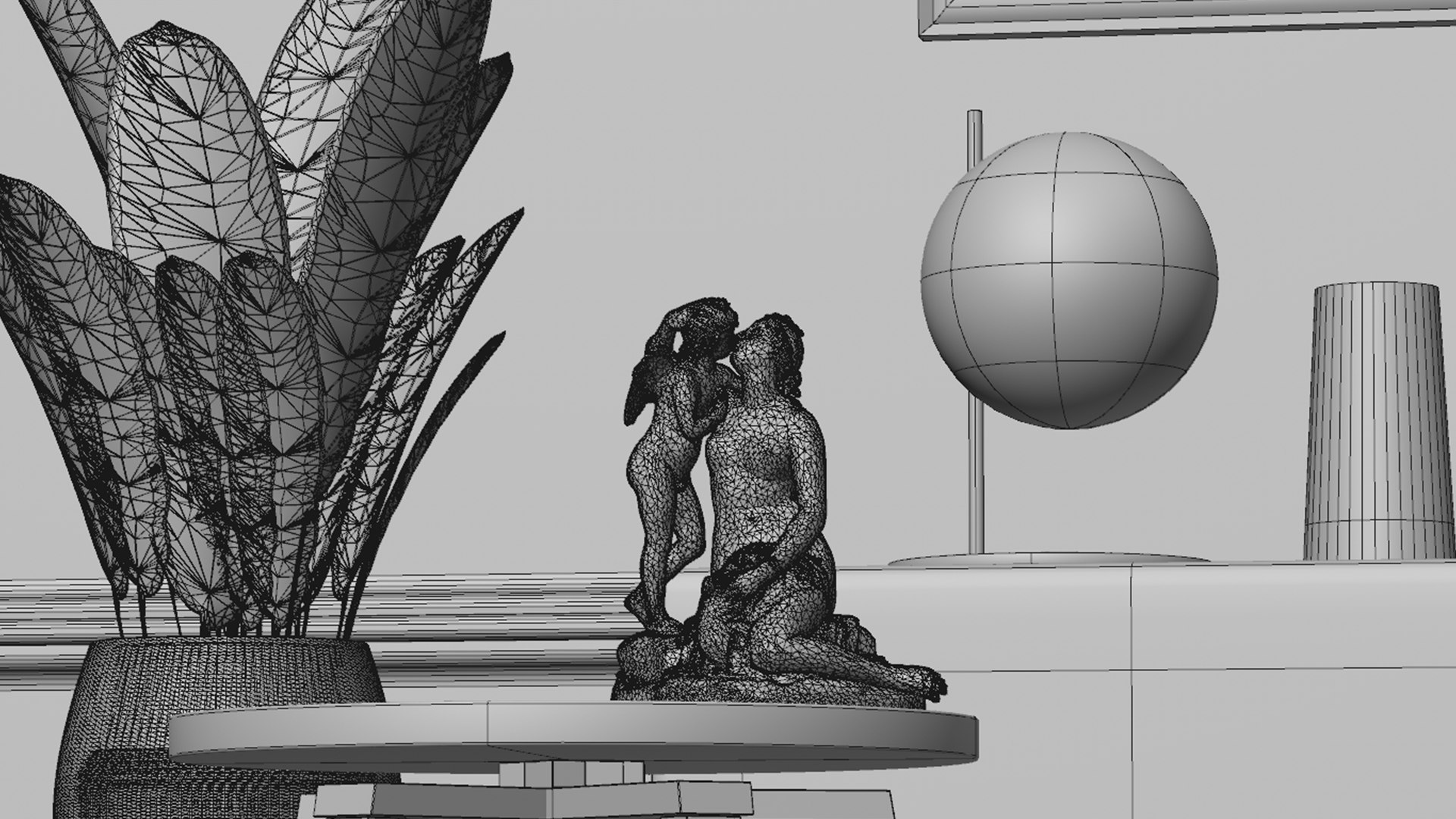 modelo 3d Statue in Interior Setting V01 - TurboSquid 1942201