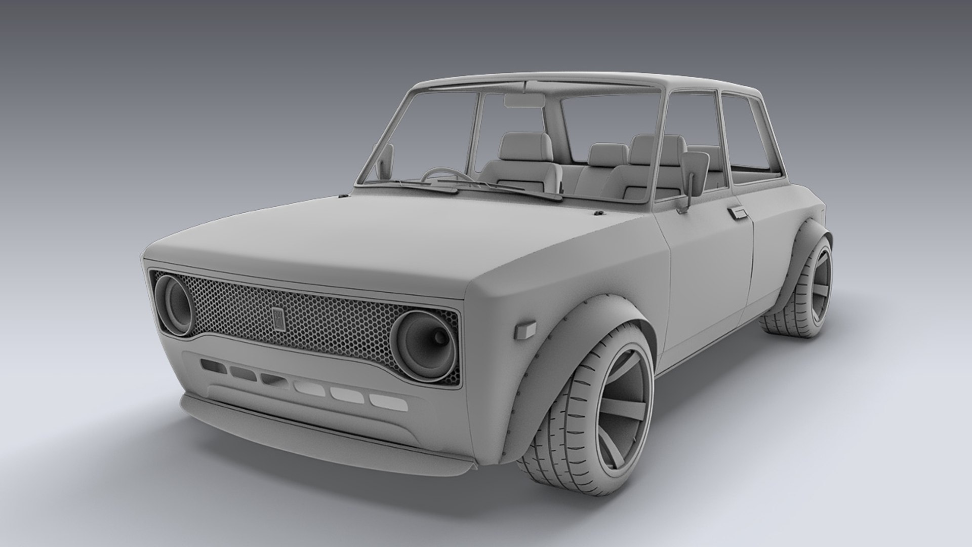 3D Modified 1973 Fiat 128 Model - TurboSquid 1540555
