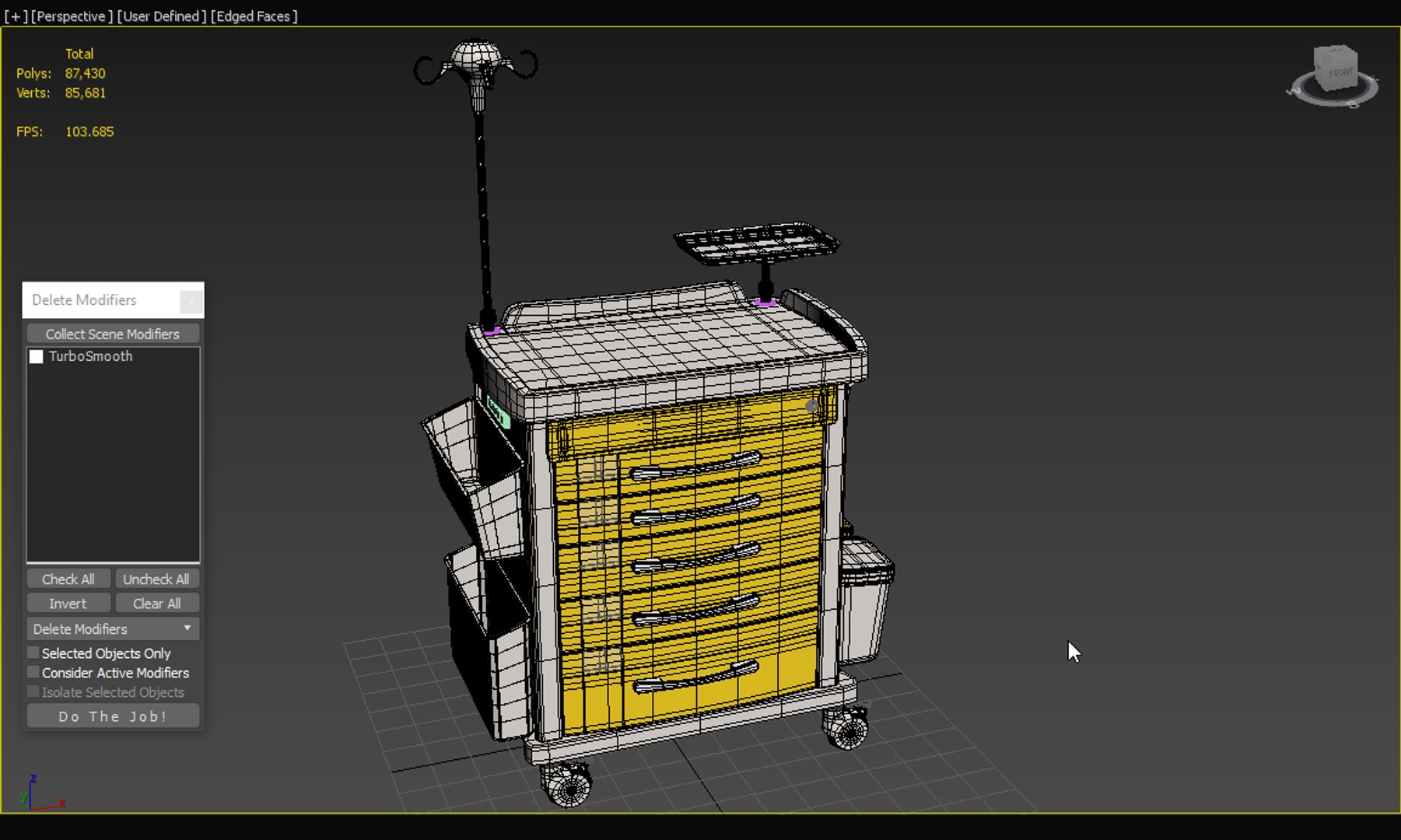 MS3C-550 Lite Mobile Crash Medication Cart 3D - TurboSquid 2007565