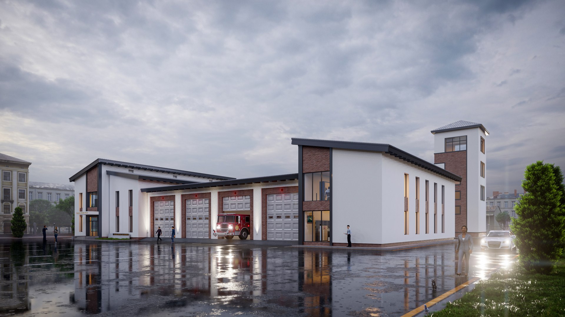 3D Fire Station Model - TurboSquid 2049982