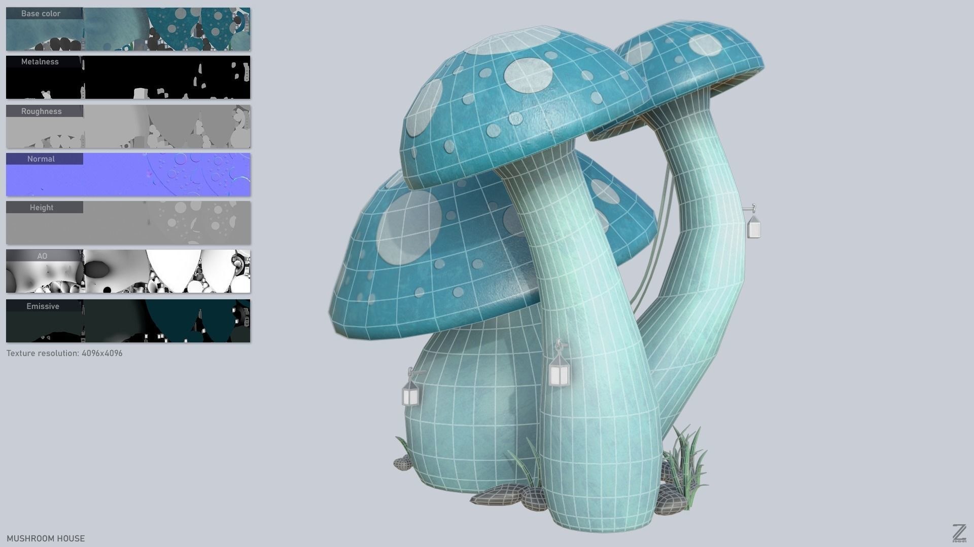 Mushroom House 3D Model - TurboSquid 2249642