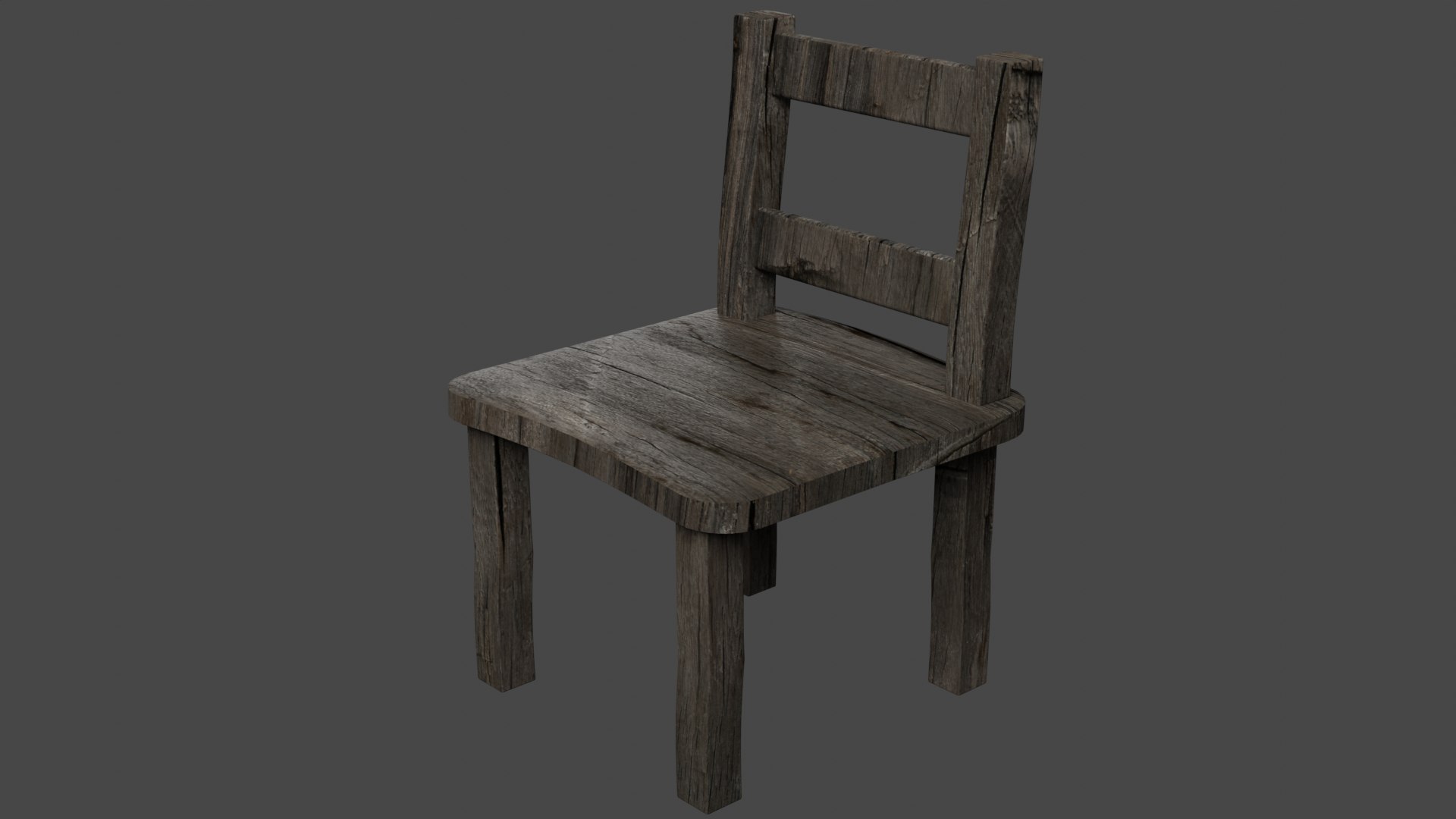Medieval Wooden Chair - Simple Design model - TurboSquid 2032450