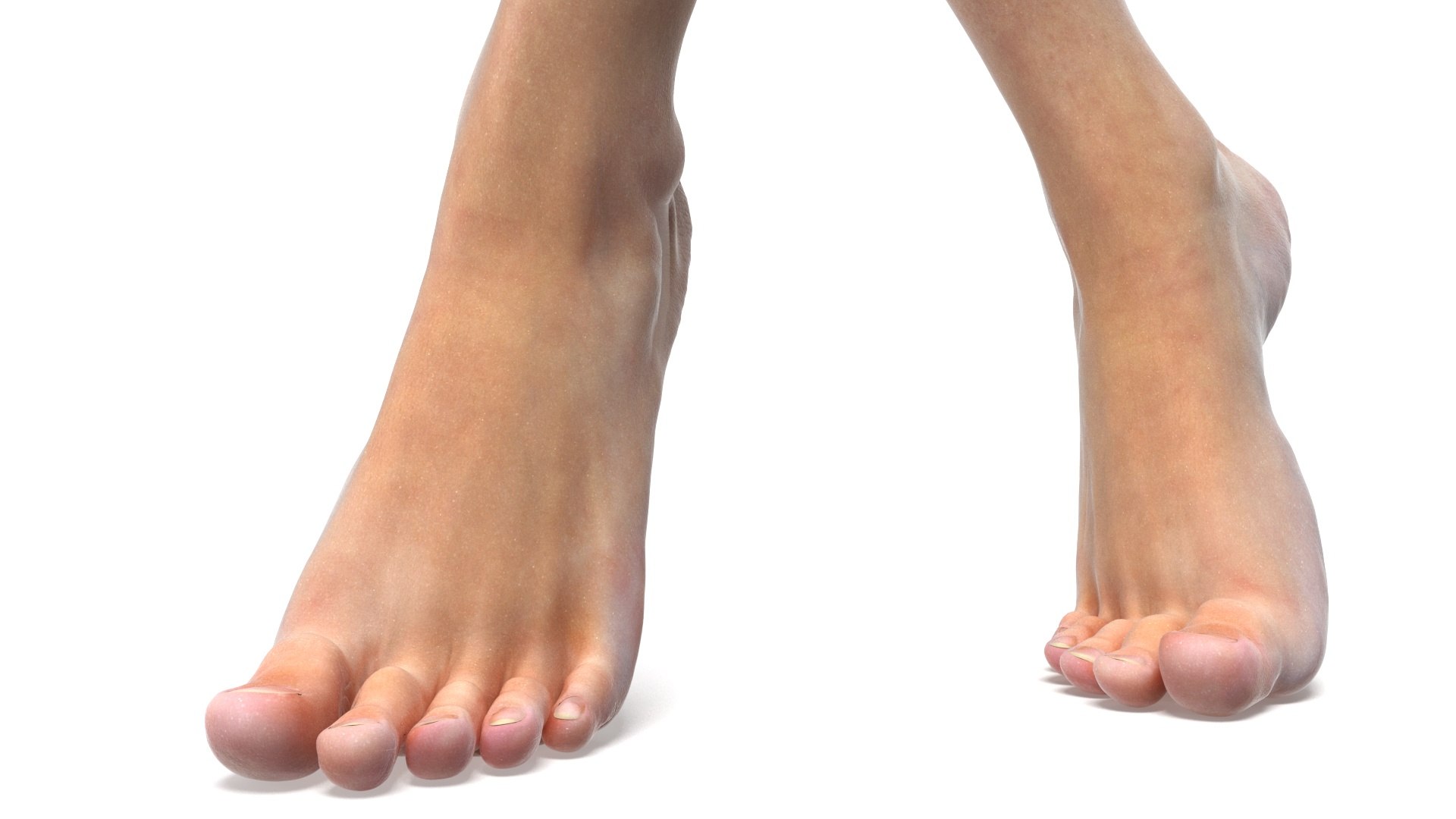 3D Woman Feet Are Raised On Her Toes Model - TurboSquid 2269802