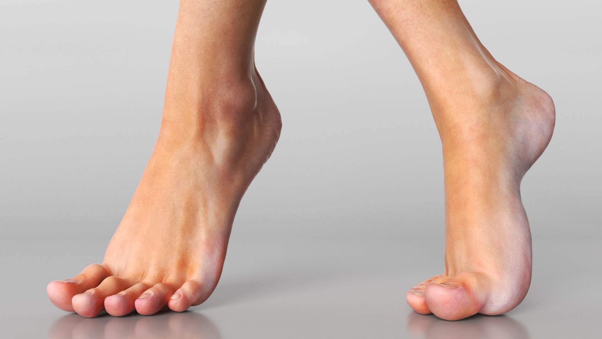 3D Woman Feet Are Raised On Her Toes Model - TurboSquid 2269802