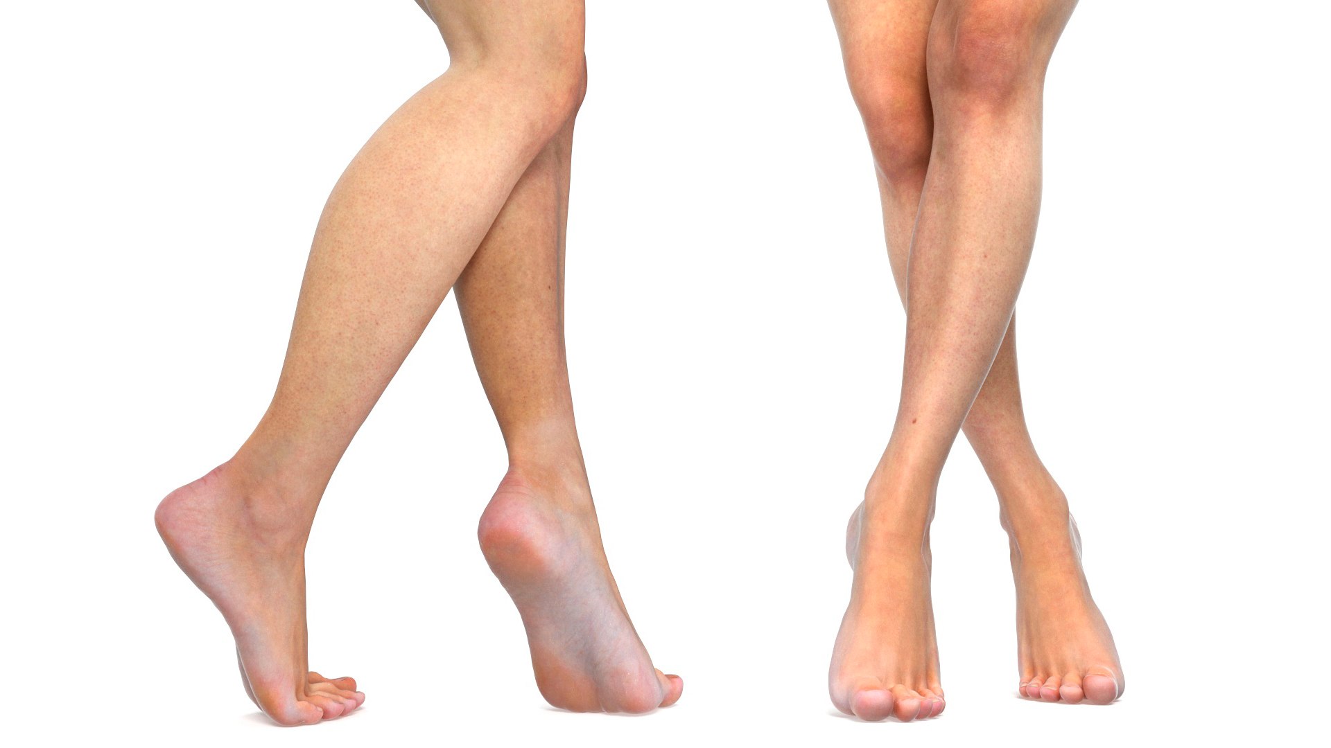 3D Woman Feet Are Raised On Her Toes Model - TurboSquid 2269802