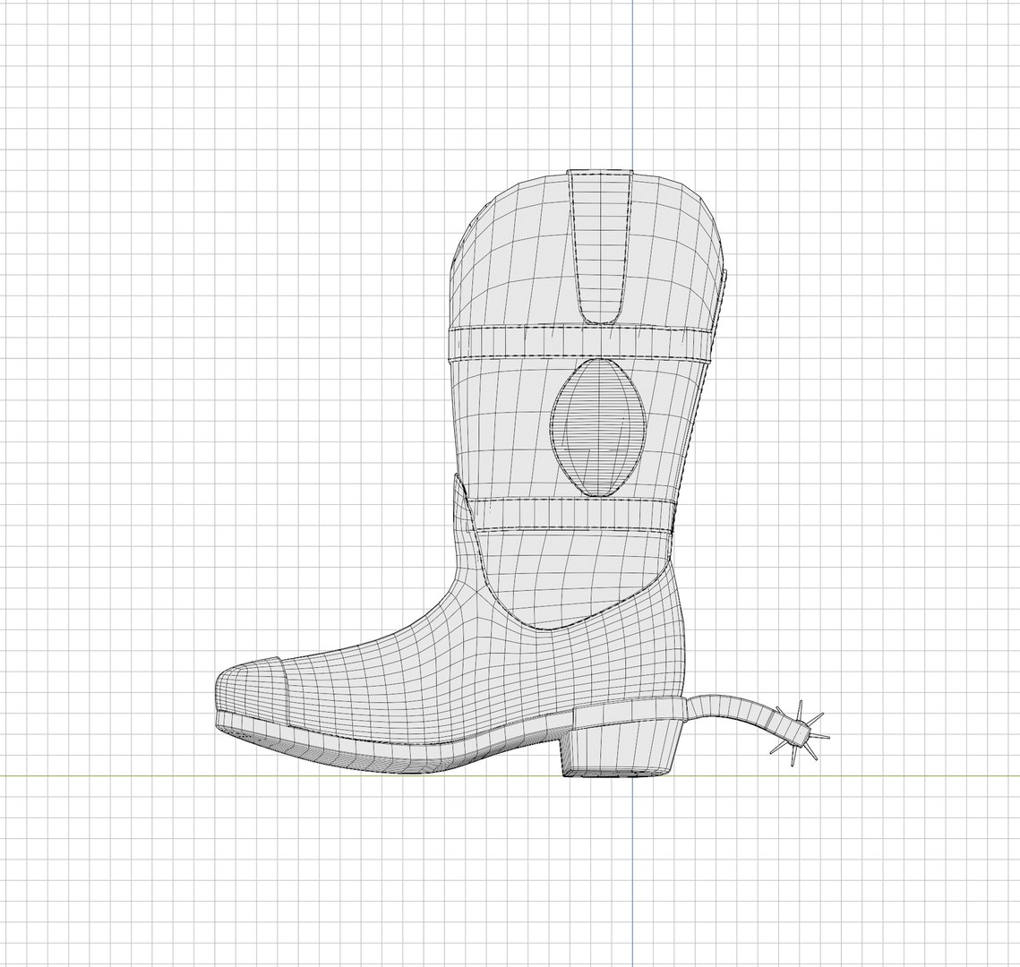 Low Poly Brown Cowboy Boots 3D Model - TurboSquid 2411613