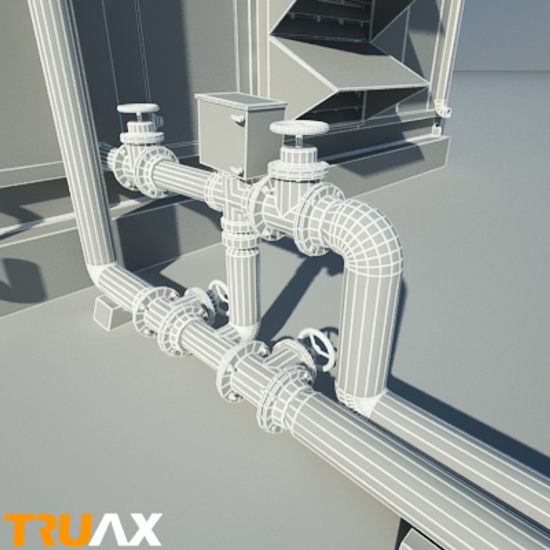 3d Studio Large Ac Unit Model